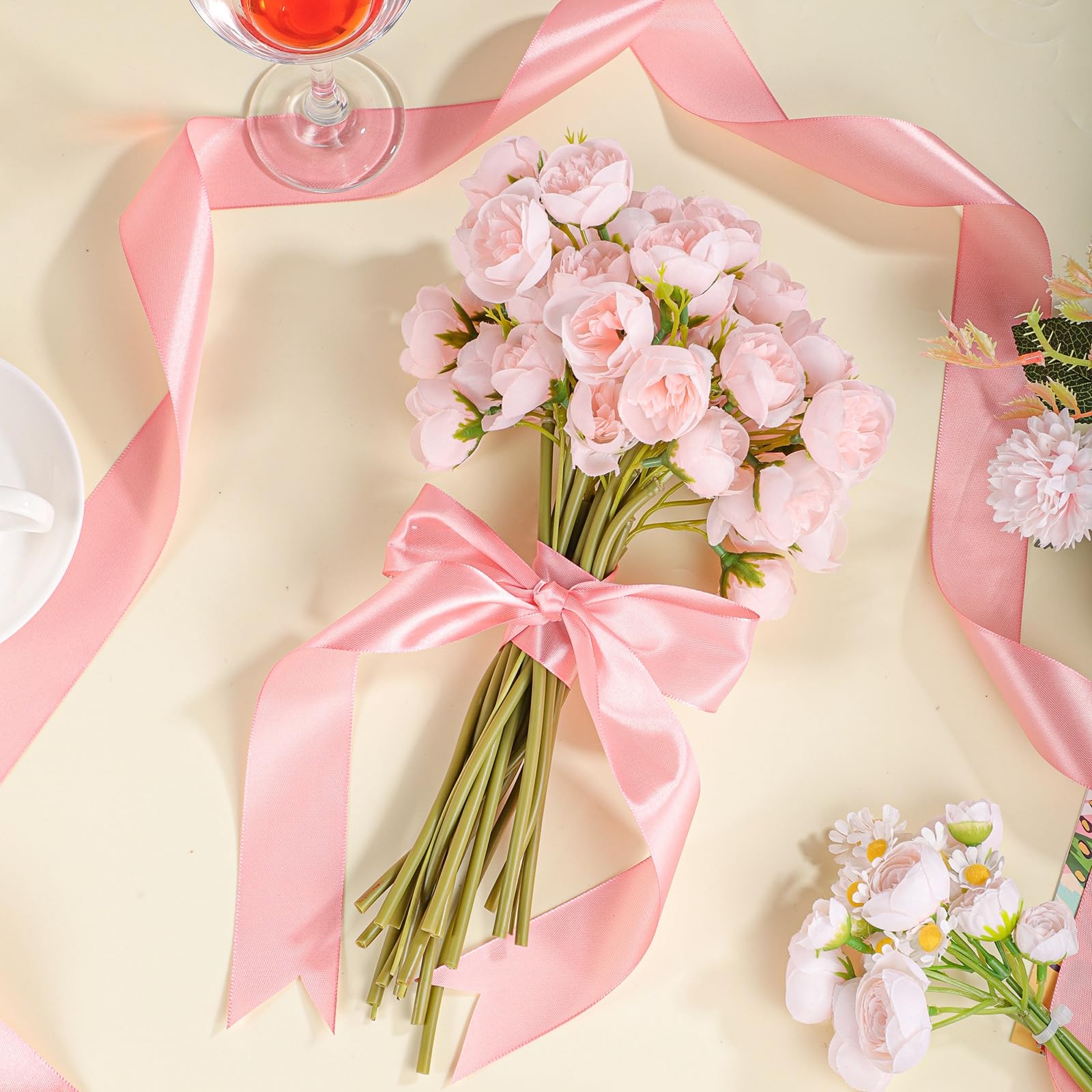 Snapklik.com : Pink Ribbon 1-1/2 Inch 30 Yards Pink Satin Ribbon For ...