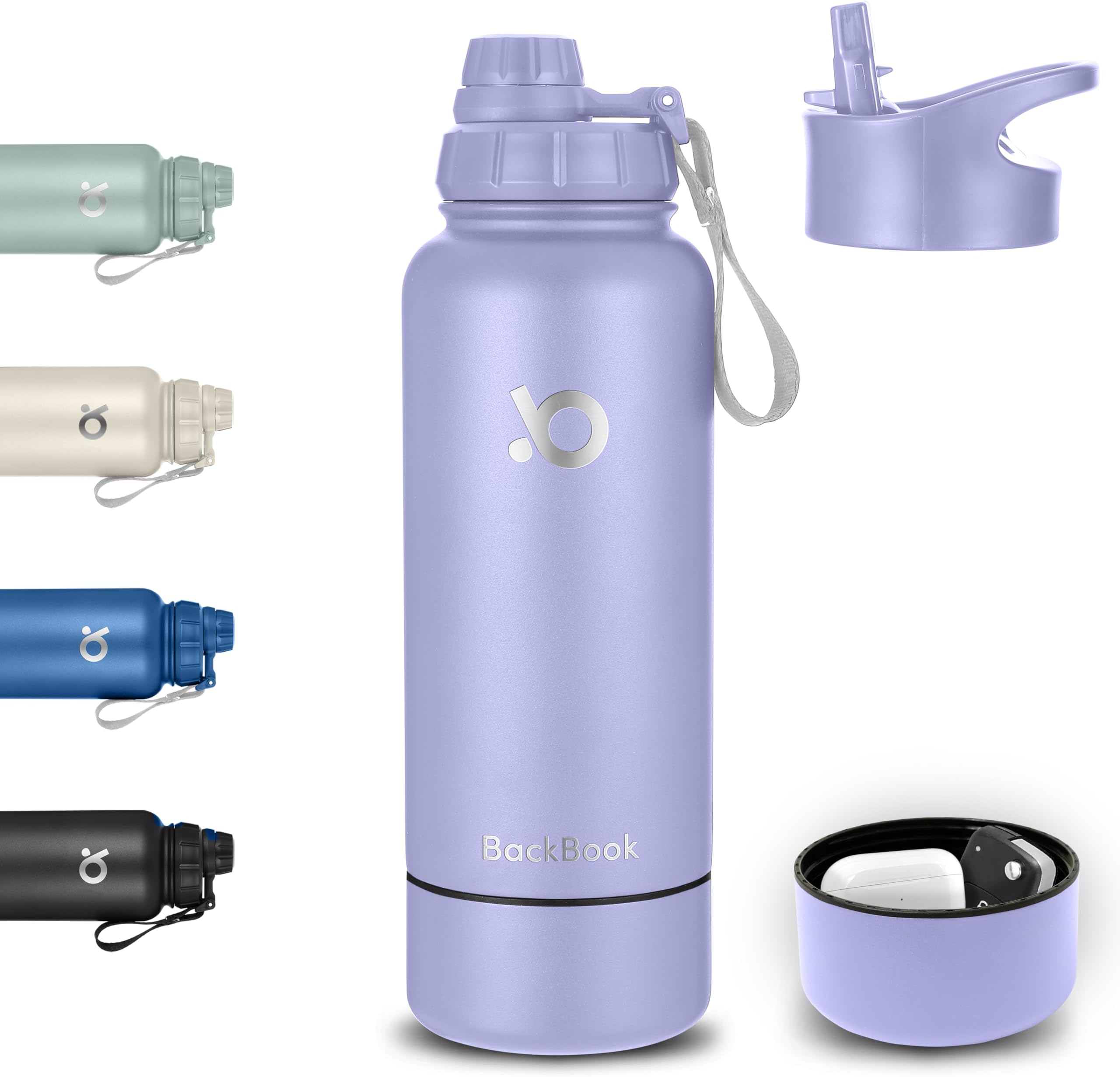 Amazon.com: WON Stainless Steel Insulated Water Bottle with Storage ...