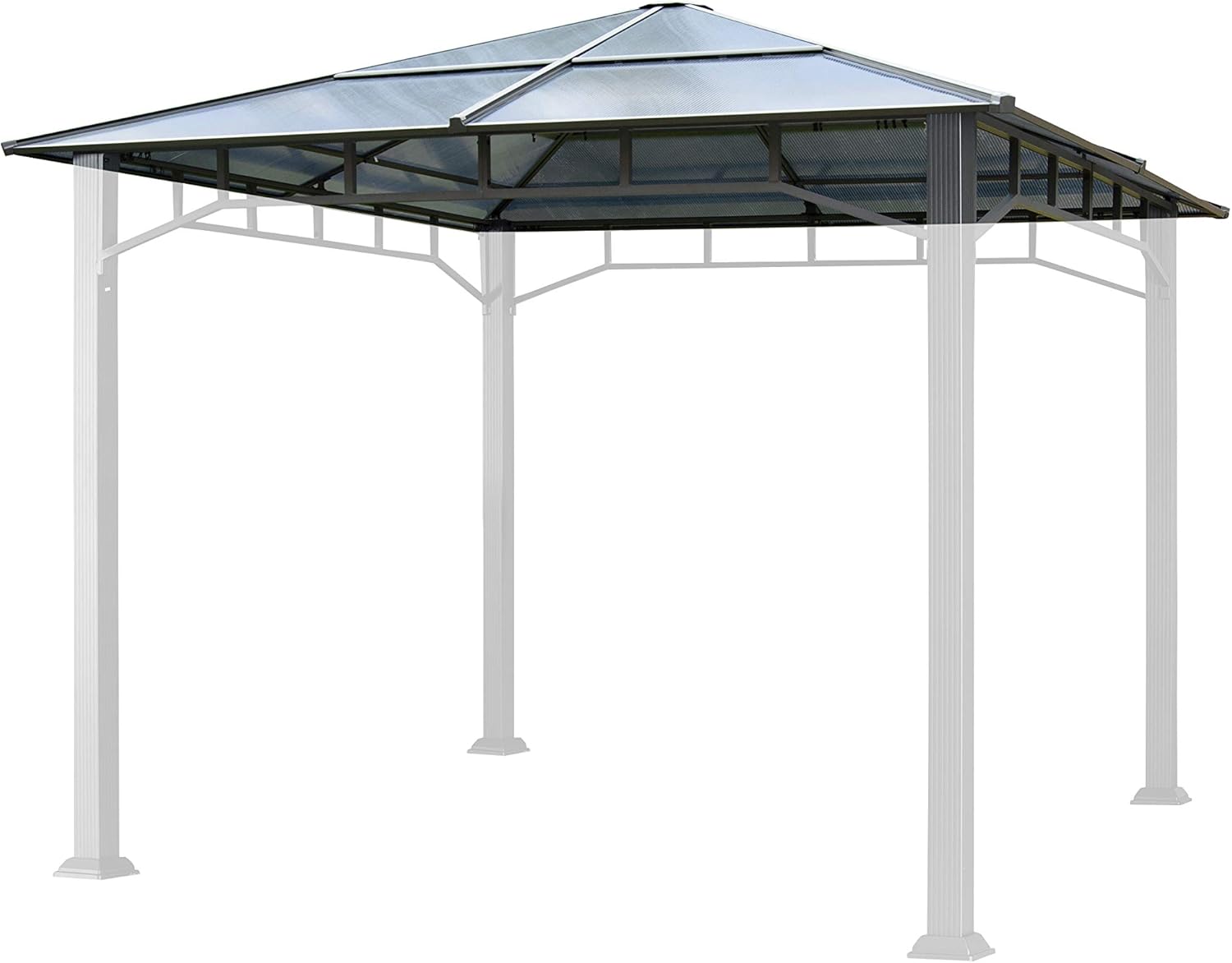 Replacement roof 3x3 m hardtop approx. 8 mm polycarbonate panels for ...