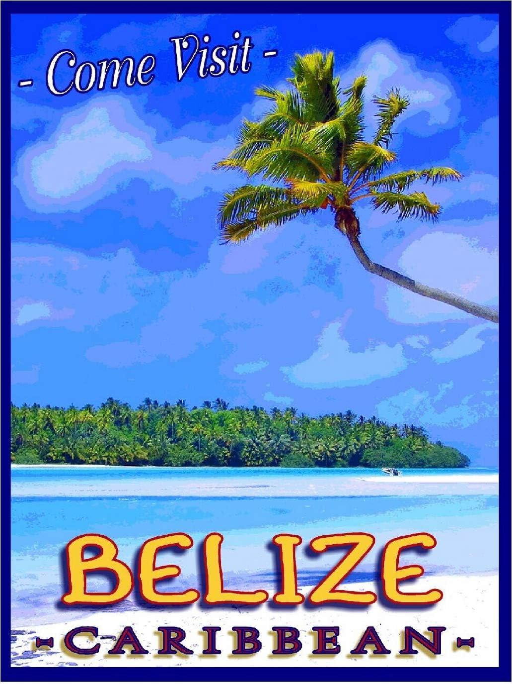 Amazon.com: Metal Sign Wall Plaque 8X12 Inch Belize Central America ...