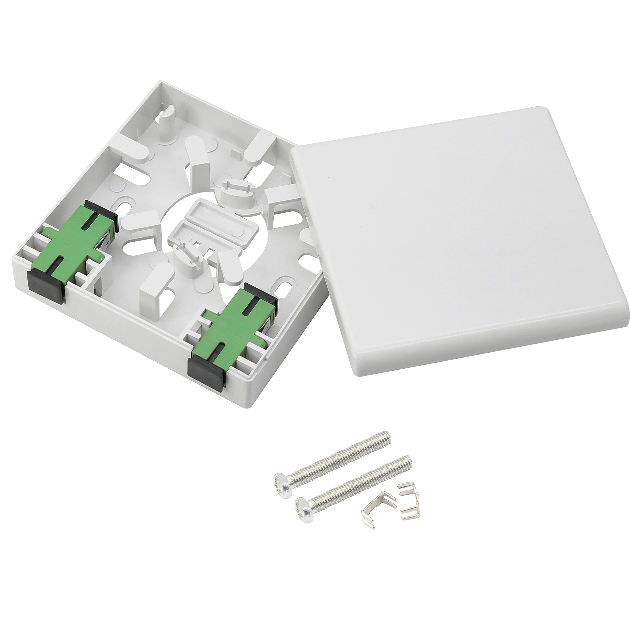 Amazon.com: GELRHONR FTTH Fiber Panel Box Enclosure,2 Core Fiber Optic ...