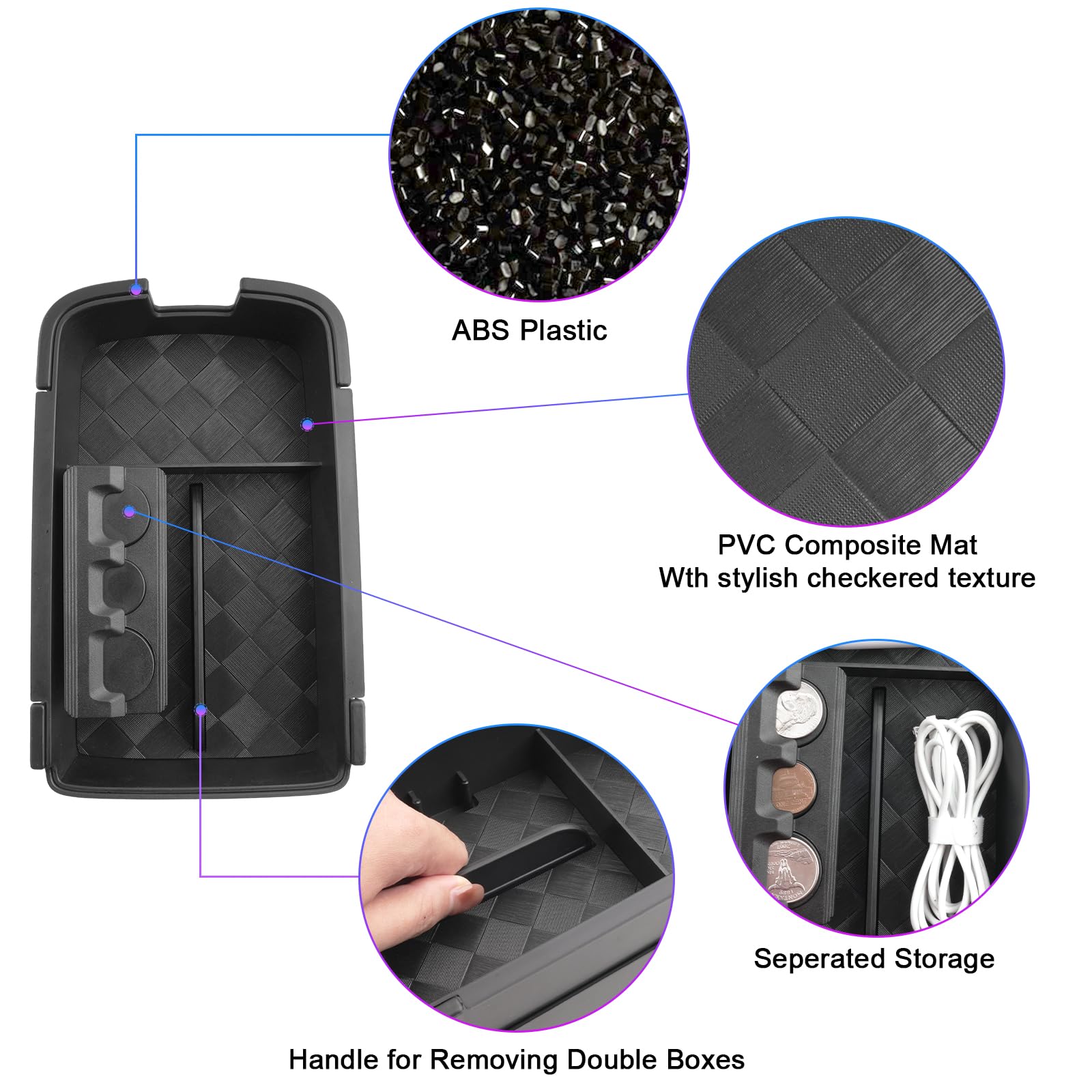 Snapklik.com : SXCY 2PCS For 2024 2025 Chevy Trax Center Console ...