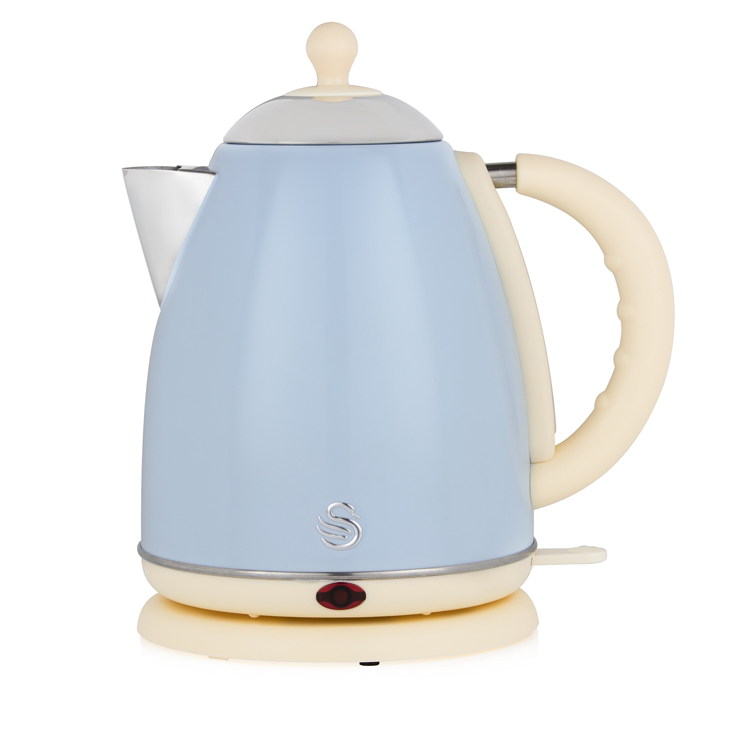 Buy Swan Retro Jug Kettle, Cordless Design, Stainless Steel, 3kW, 1.7L ...