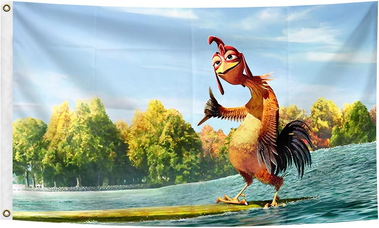 Amazon.com : Chicken Flag 3x5 Ft with 2 Brass Grommets for College Dorm ...