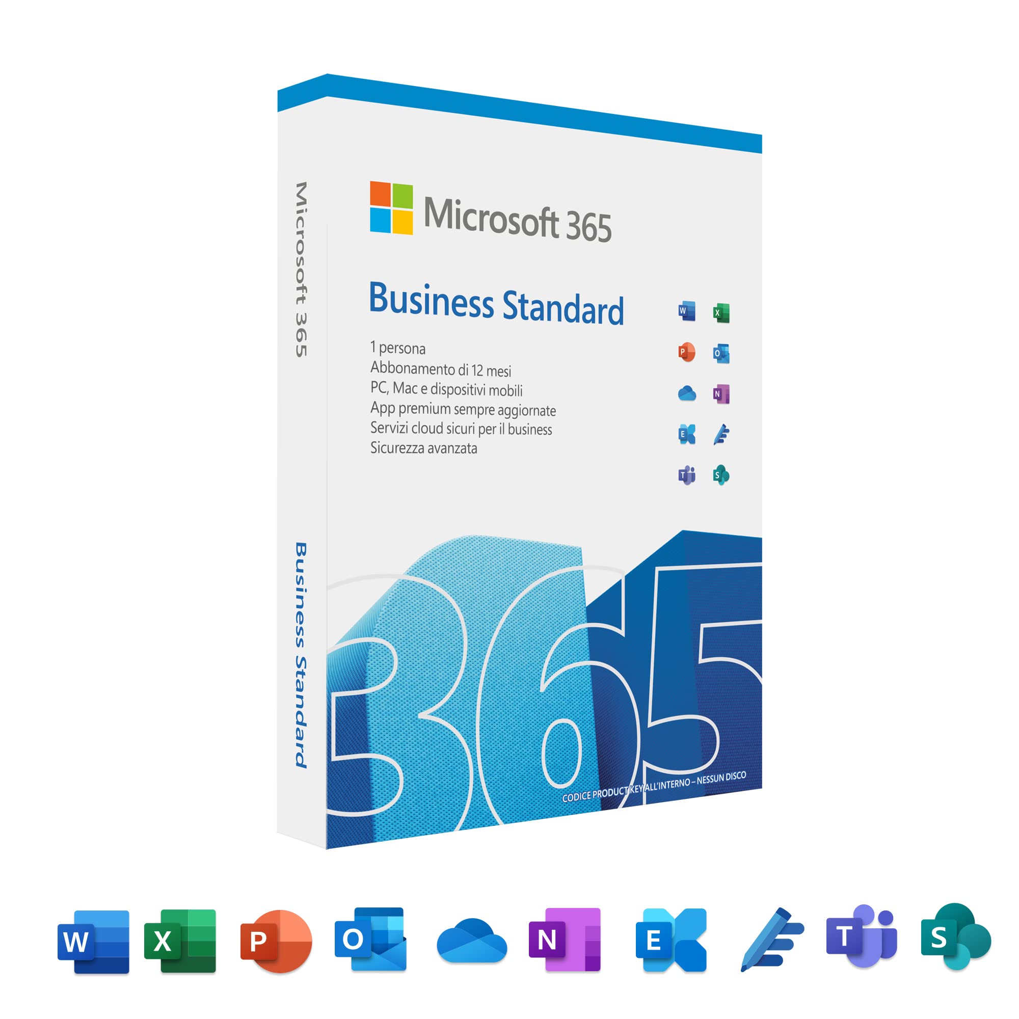 Microsoft 365 Business Standard - 1 utente - 5 PC/Mac +5 Tablet + 5 ...