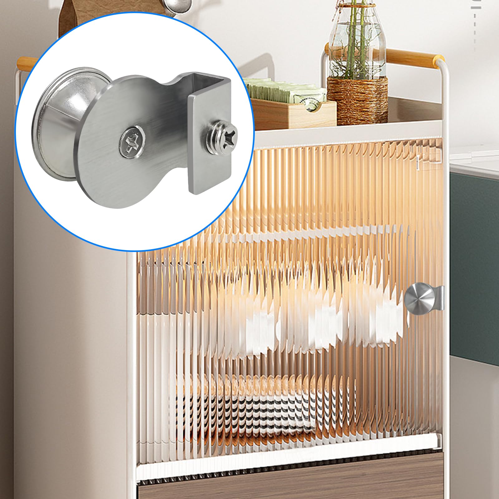 Snapklik.com : 4 Piece Stainless Steel Glass Door Clip Handle, Cabinet ...