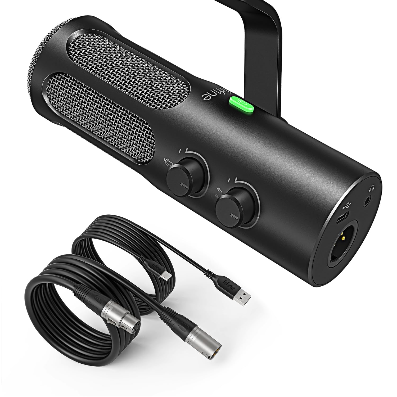 Amazon.com: FIFINE XLR Dynamic Microphone with XLR Cable Set, USB ...