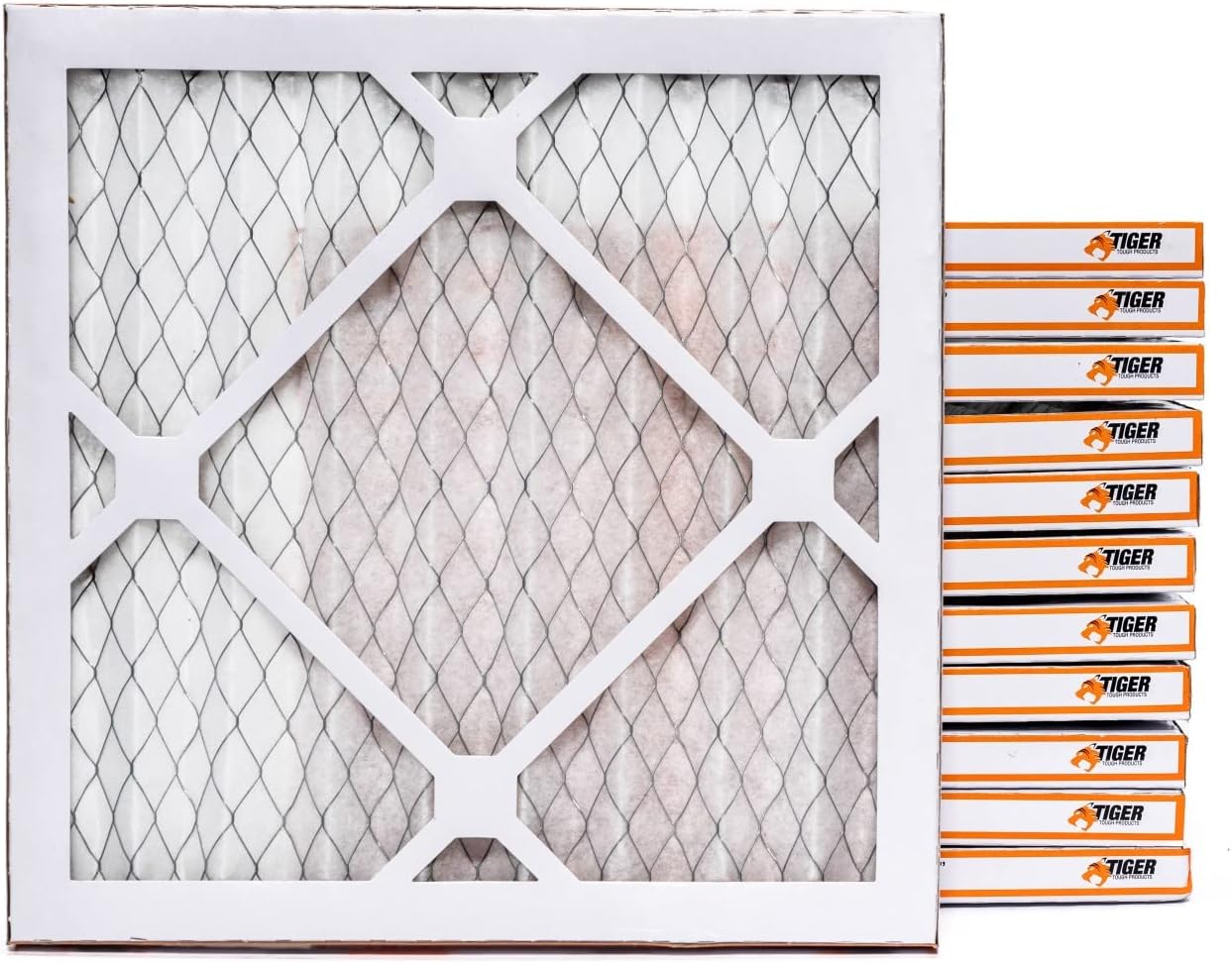 Tiger Tough Air Filters MERV 8 Dust Defense 9x11x1 (Case of 12) HEPA ...
