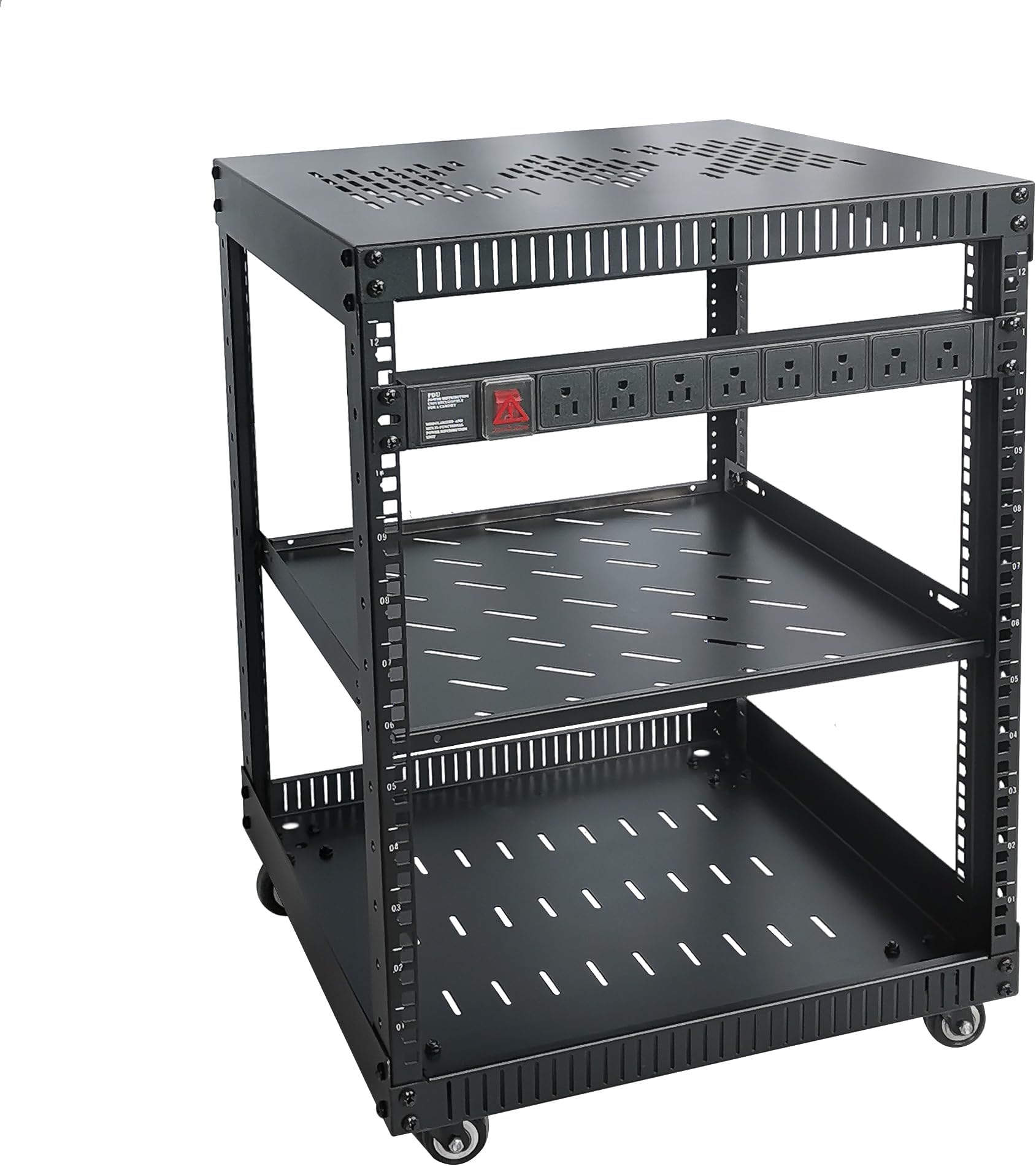 RIVECO 12U Network Rack with Wheels for Server, Stereo Open Frame ...
