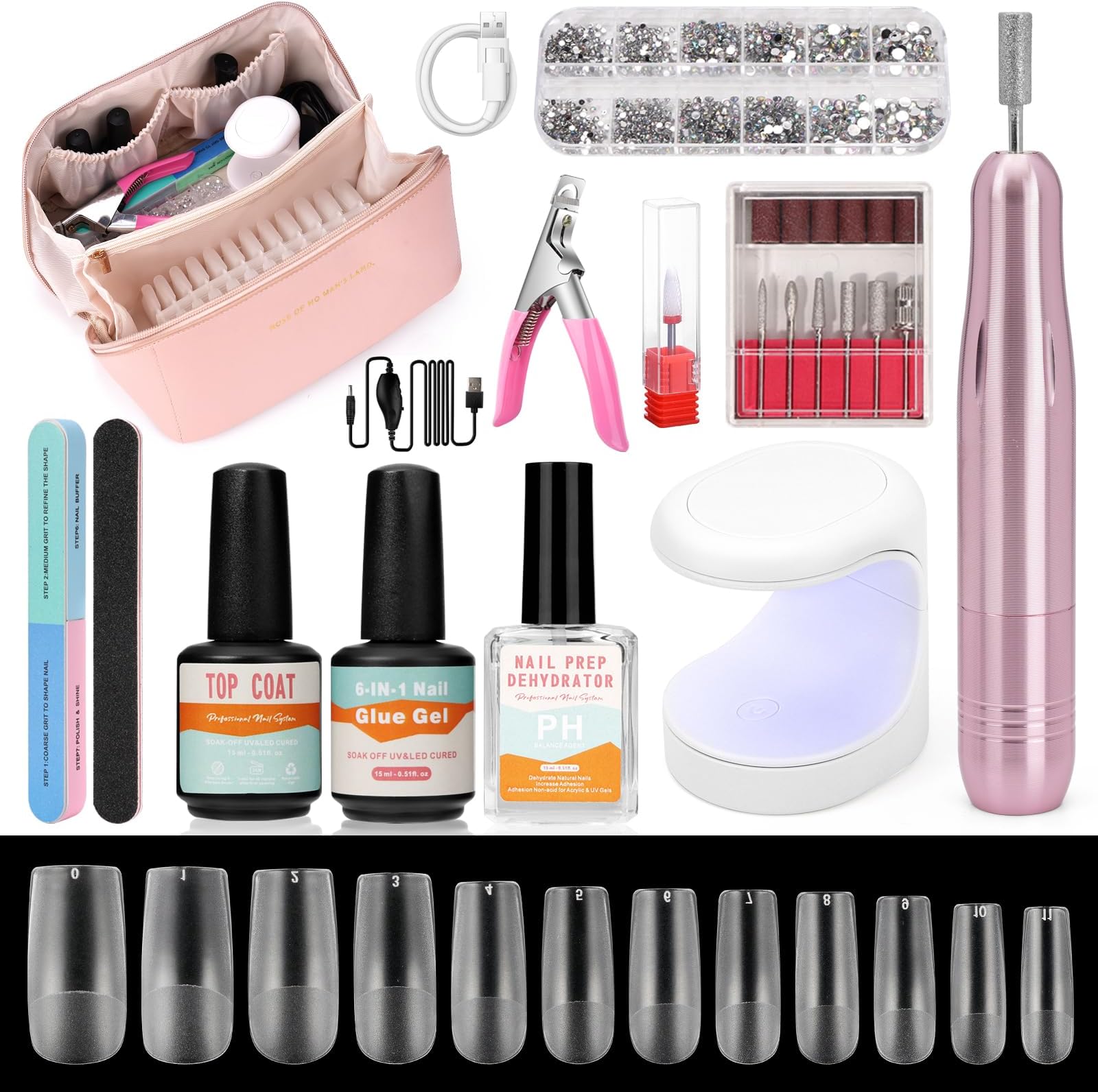 Amazon.com: Wilfniee Gel X Nail Kit for Beginner, Gel Nail Tips and ...