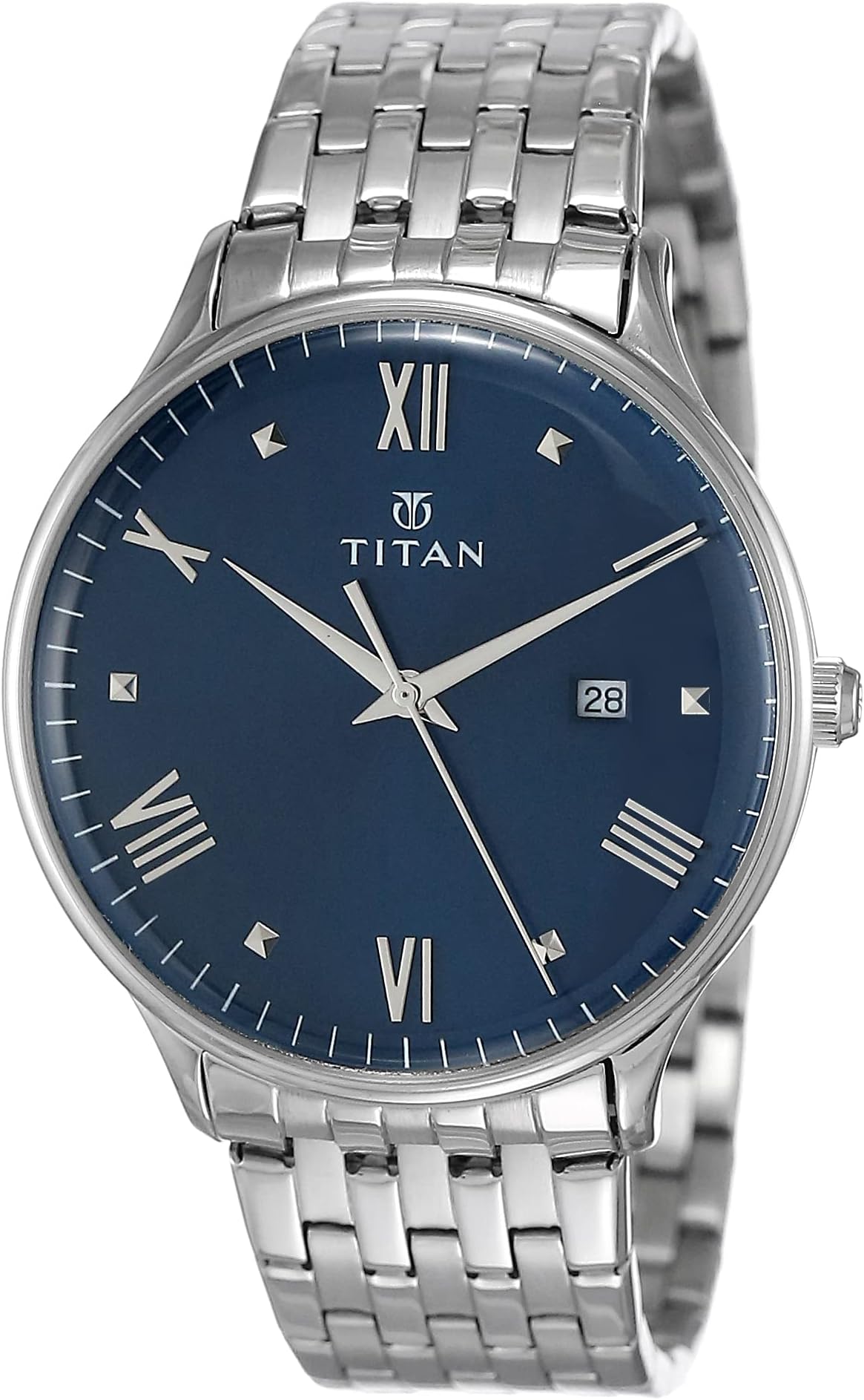 Titan Bandhan Blue Dial Analog with Date Stainless Steel Strap watch ...