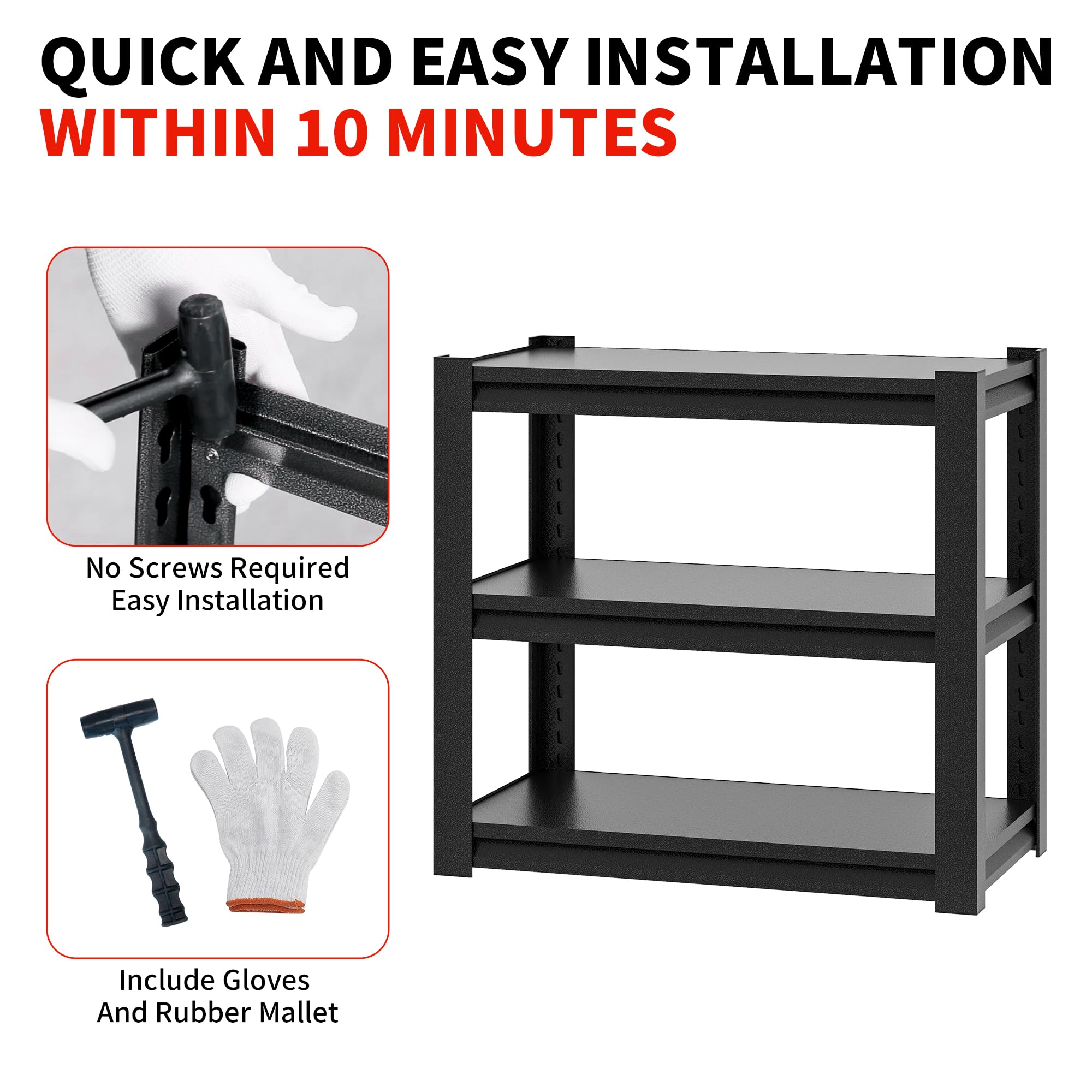 Snapklik.com : DARTIIA Garage Shelving Heavy Duty, Garage Storage ...