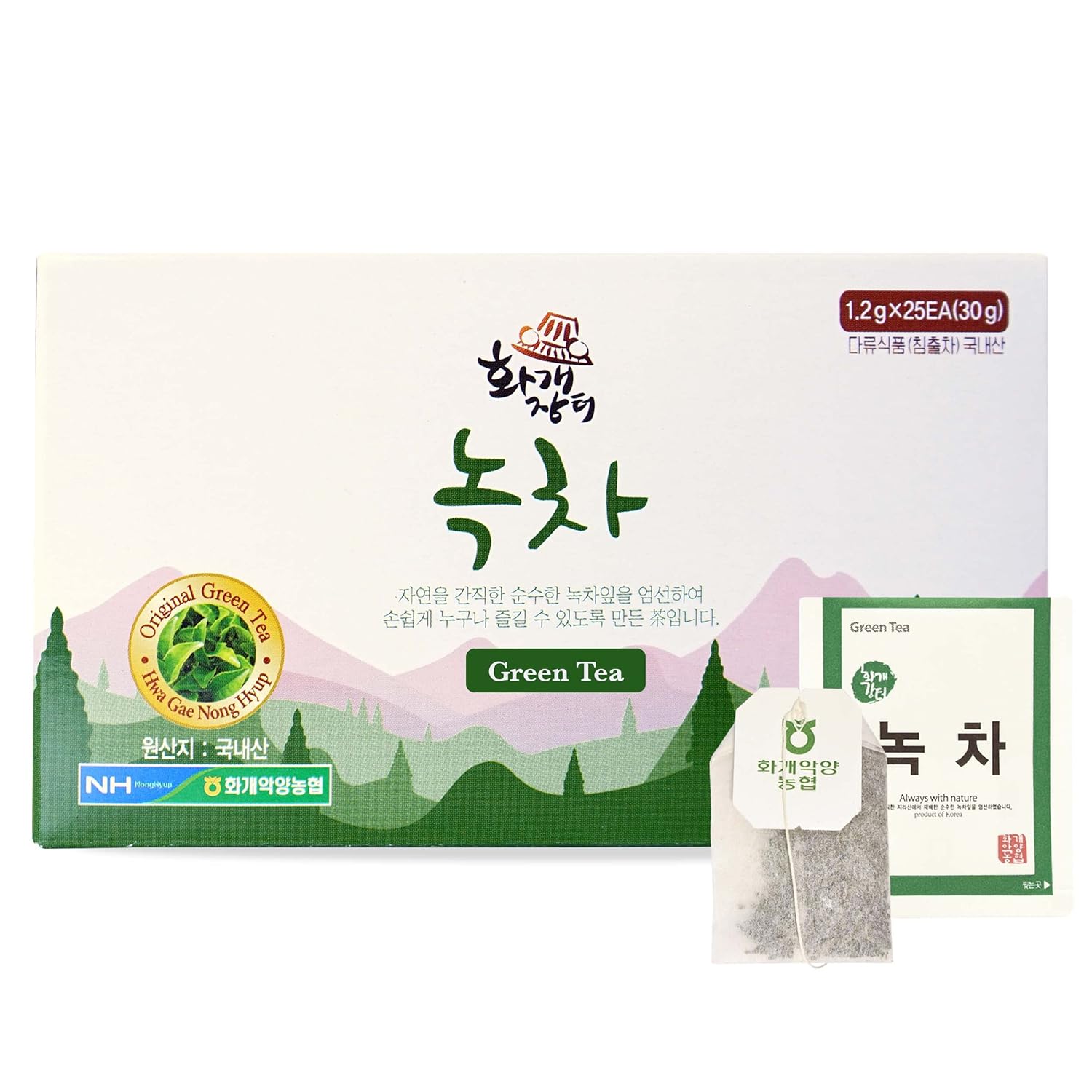 Amazon.com : Hwagae Nonghyup Green Tea, 25 Count : Grocery & Gourmet Food