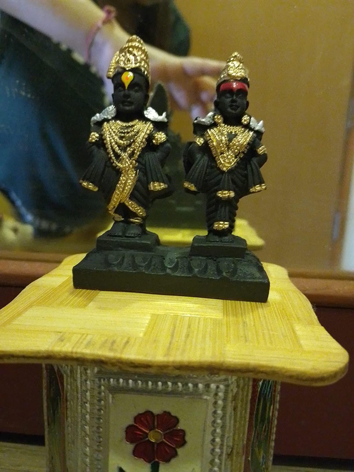 Buy OM SAI Gifts Vitthal Rukmani car Dashboard | Decorative Showpiece ...