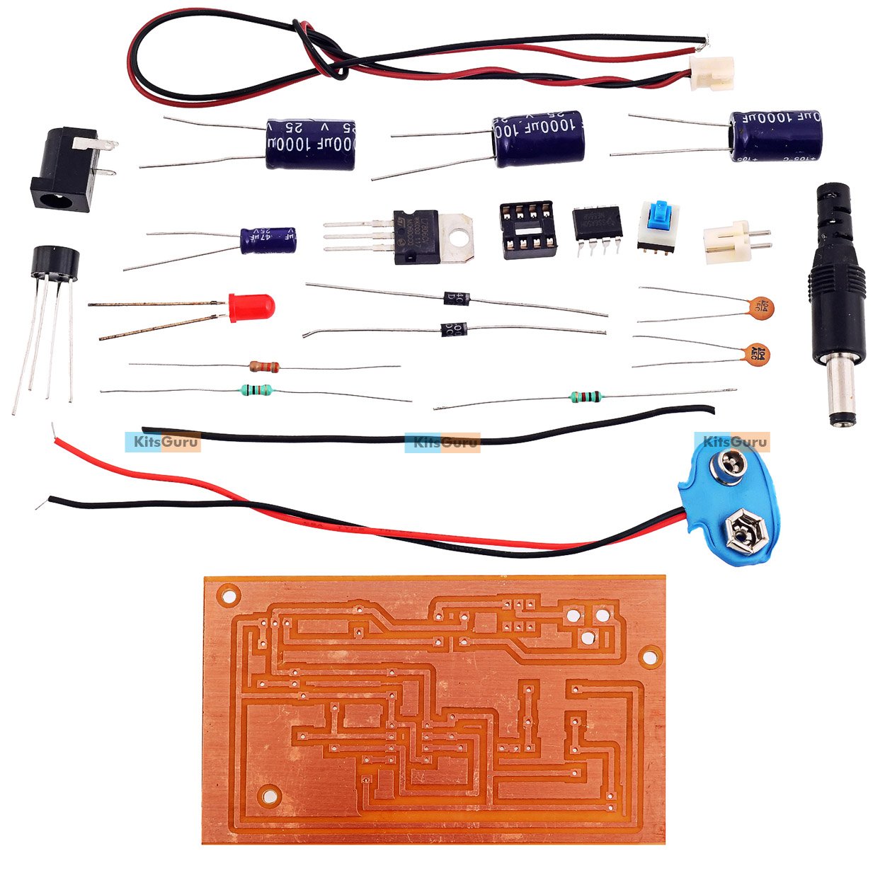 KitsGuru Voltage Doubler Mini Projects DIY Kit (Multicolour) : Amazon ...