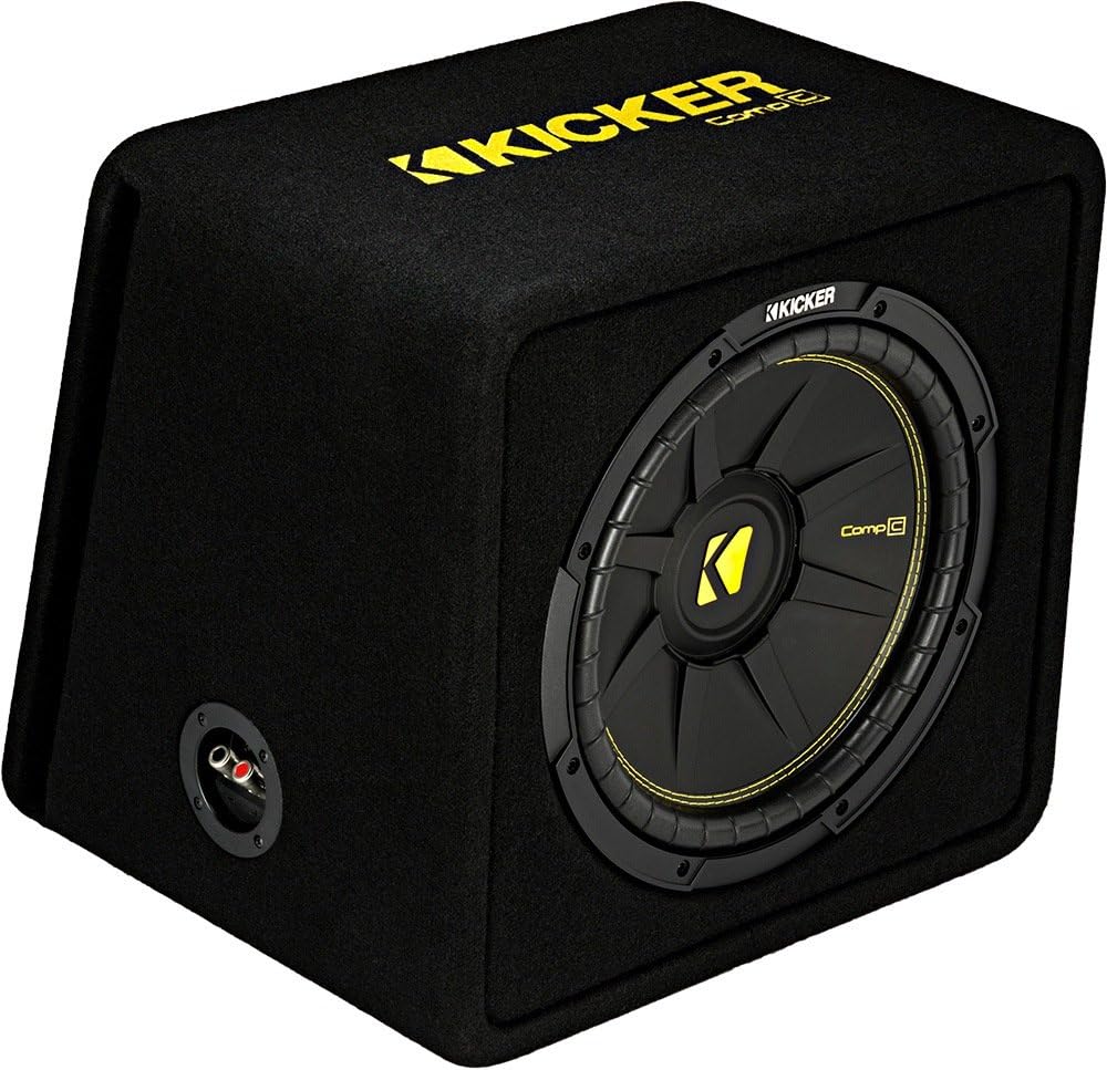 Amazon.com: Kicker 48CDF124 Comp 12" Subwoofer in Down Firing Enclosure, 4-Ohm : Electronics