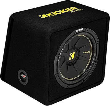 Amazon.com: KICKER VCWC124 CompC 12" Subwoofer in Vented Enclosure 4-Ohm : Electronics