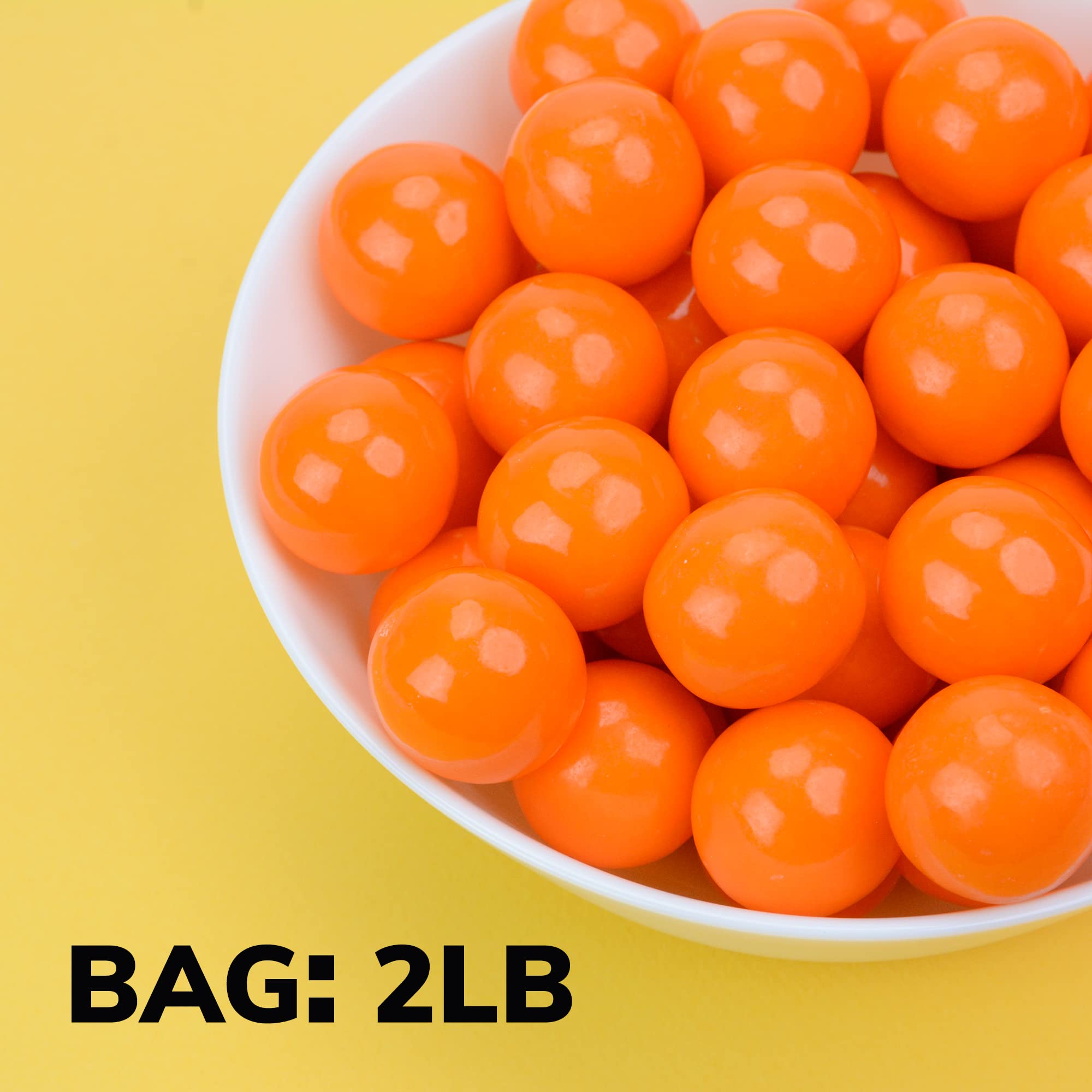 Snapklik.com : Gumballs For Gumball Machine - 1 Inch Large Gumballs - Orange Flavored Bubble Gum ...