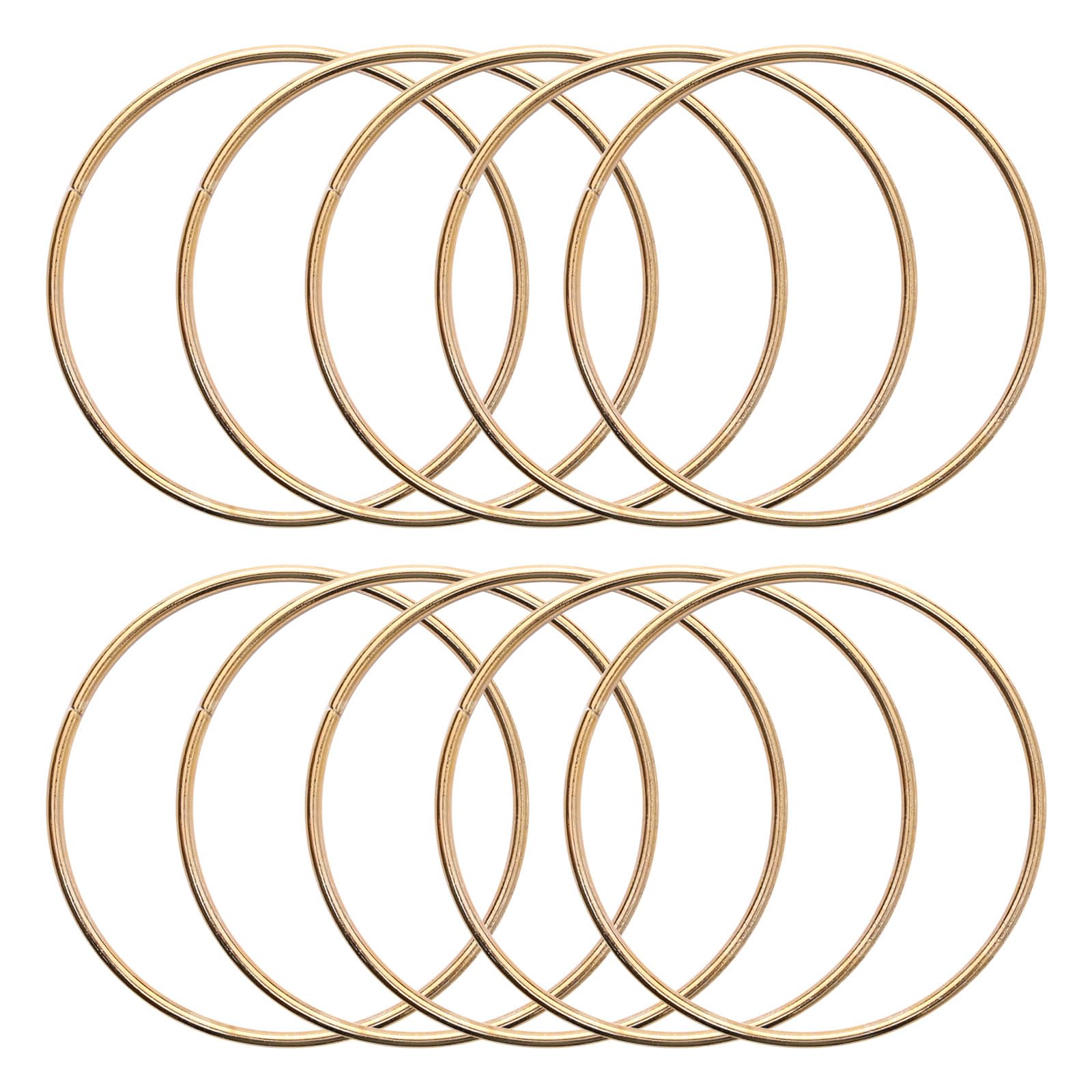Amazon.com: 10 Pcs 2.5 Inch Metal Rings for Craft Gold Hoops Floral ...