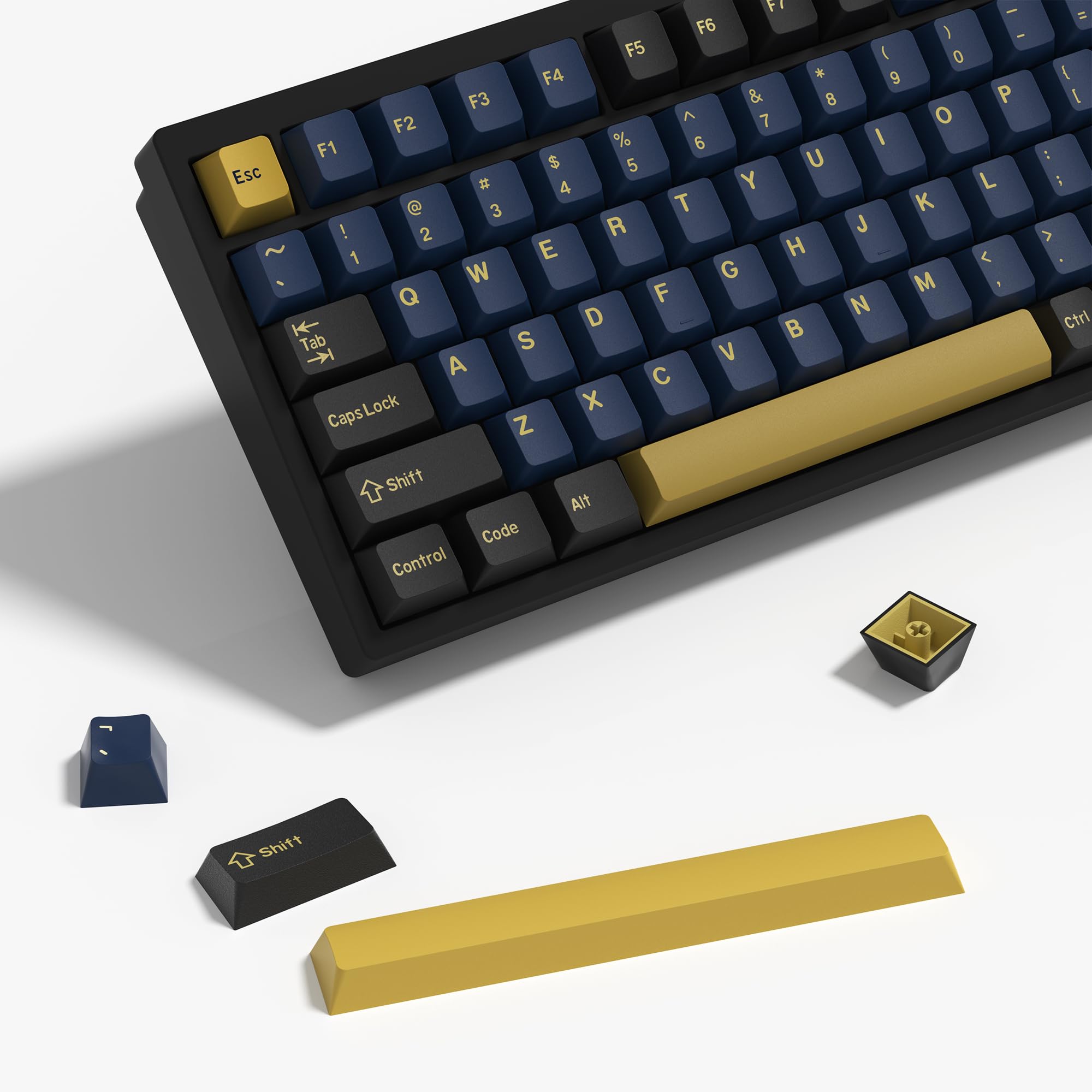 KBDiy Blue Samurai PBT Double Shot Custom Keycap Set,176 Keys Retro ...