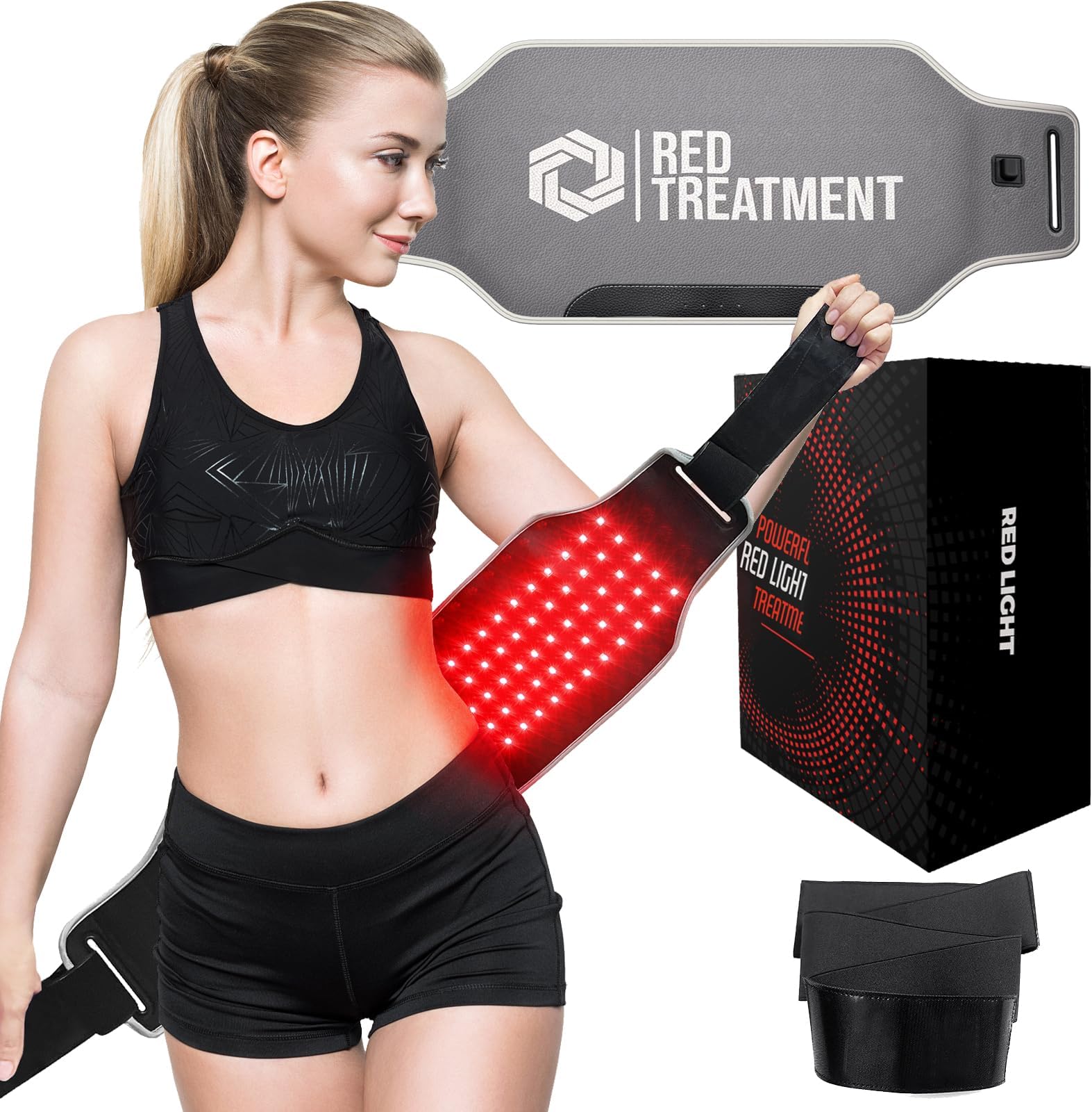 Amazon.com: Red & Infrared Light Therapy Belt for Pain Relief Home Use ...