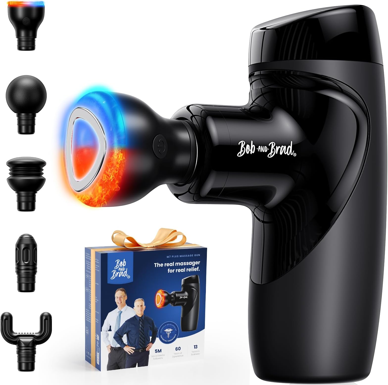 Amazon.com: BOB AND BRAD M7 Plus Mini Massage Gun with Heat, Pocket ...
