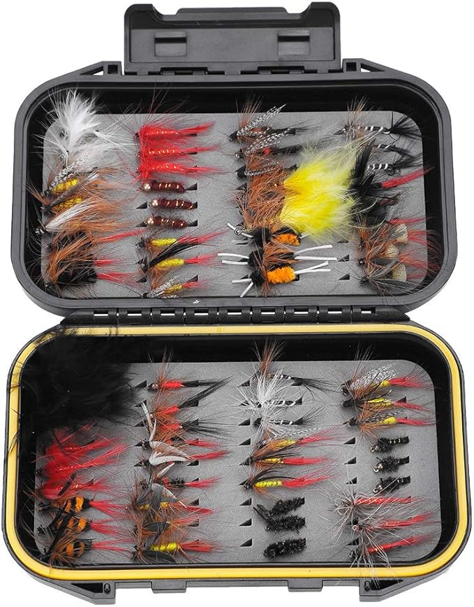 Starbun Fliegenköder - 72pcs Bunter Fliegenfischen-Köder-handgemachter ...