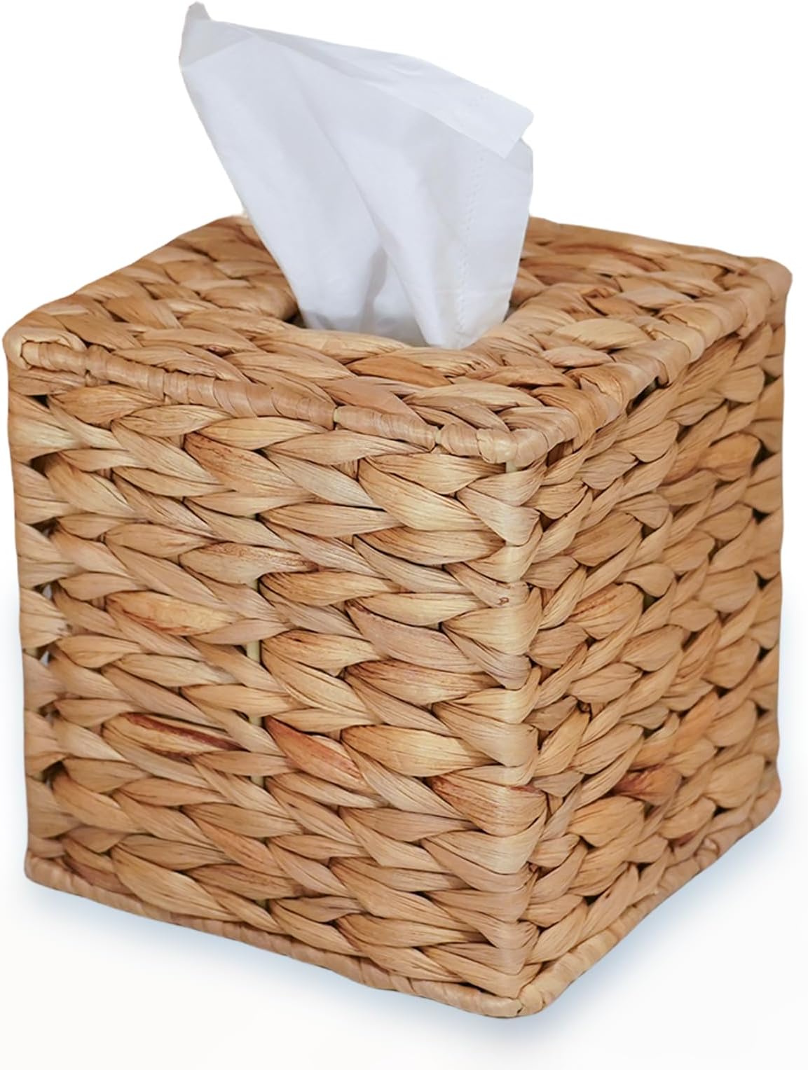 Amazon.com: Vintiquewise Water Hyacinth Wicker Tissue Box Cover (Square ...