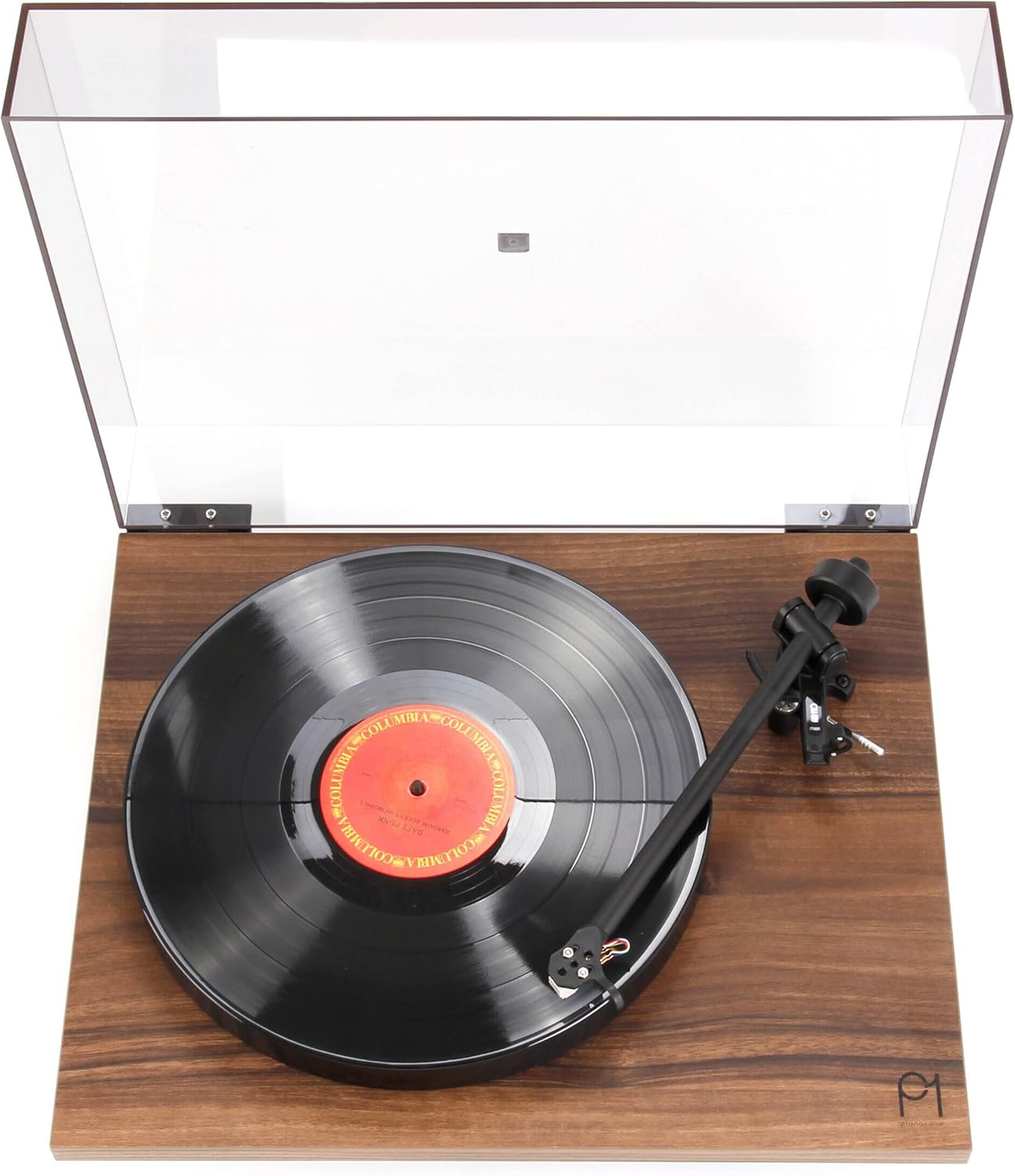 Rega Planar 1 Turntable with Walnut Special Effect Finish, Carbon MM ...