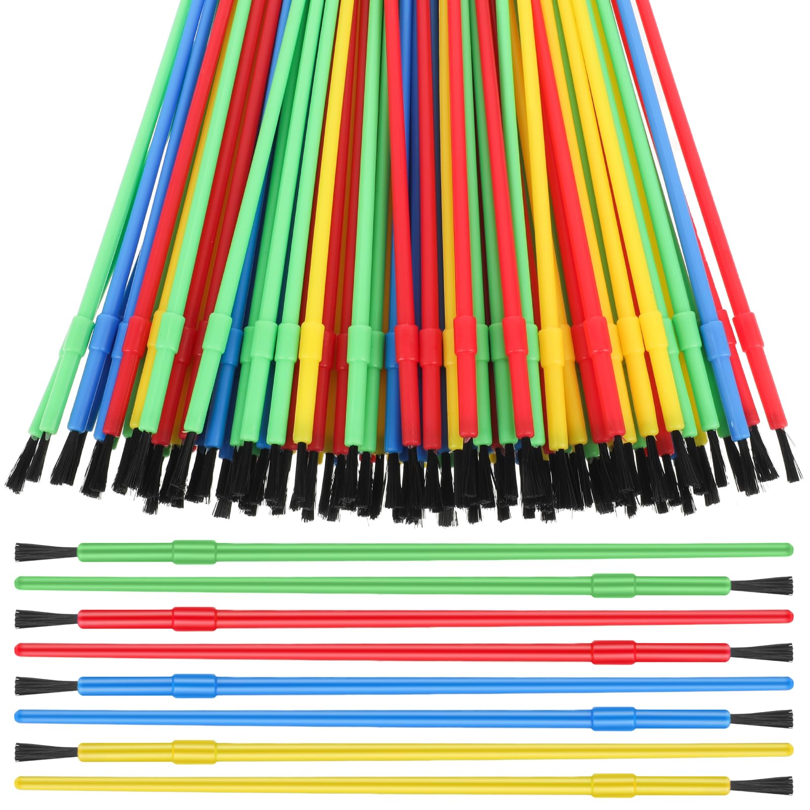 Amazon.com: 100 Pieces Paint Brushes Bulk Plastic Paint Brushes Set ...