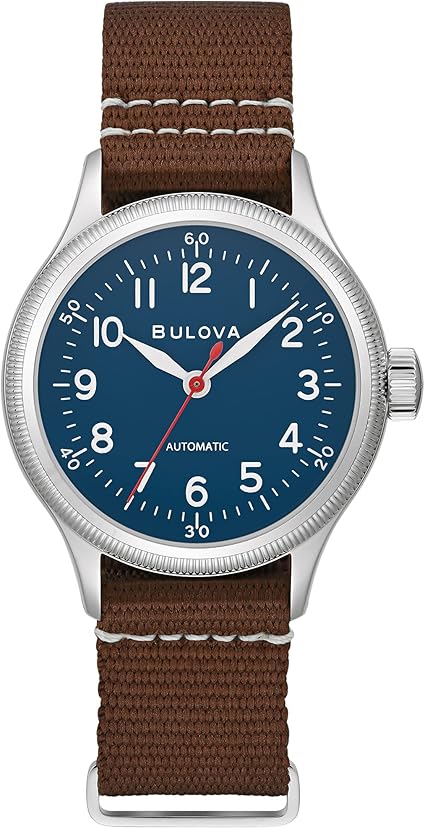 Bulova Men's Military A11 Stainless Steel 3-Hand Hack Automatic Watch ...