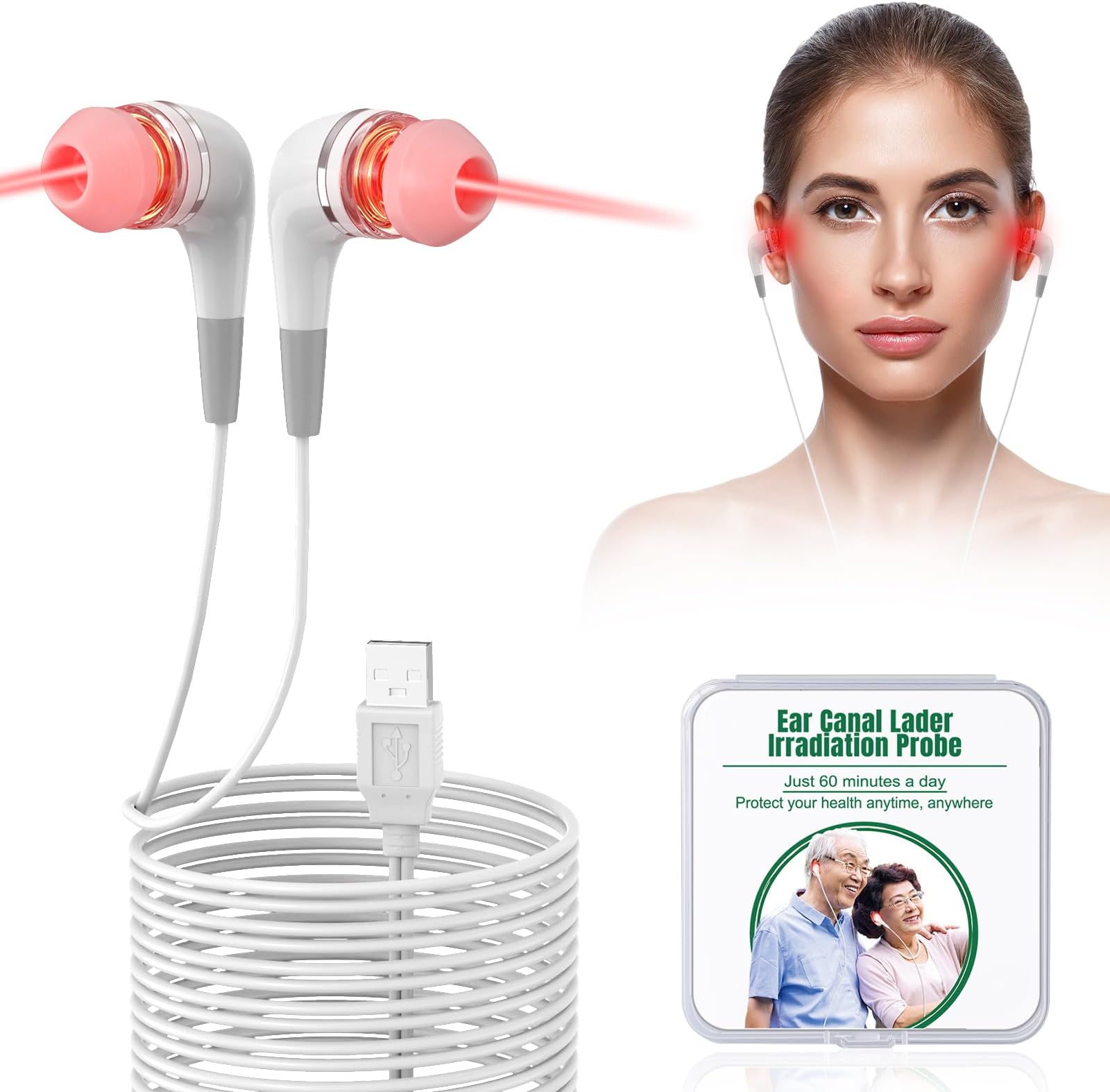 Amazon.com: Red Light Therapy for Ears, USB Red Light Therapy for Ears ...