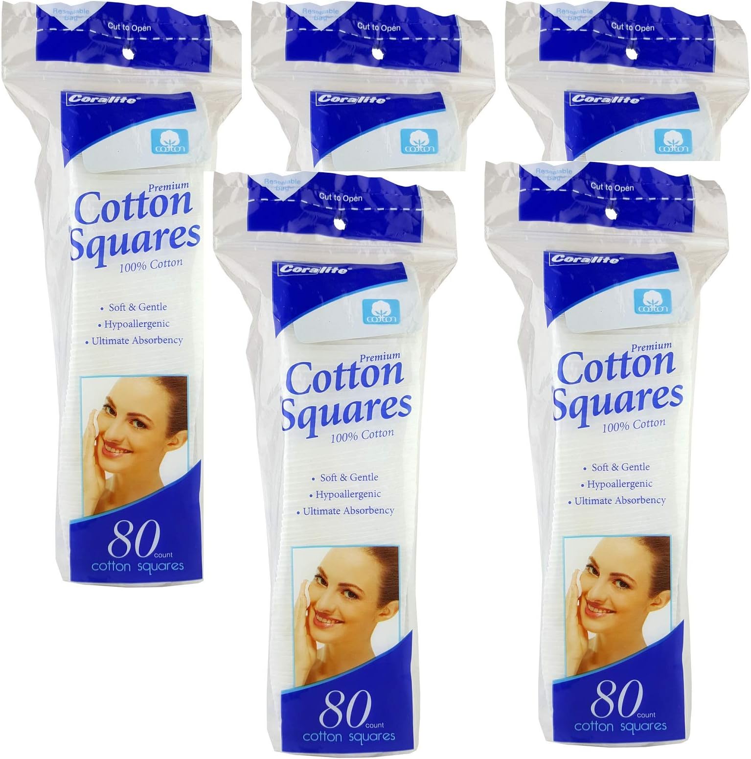 Amazon.com: Premium Cotton Squares 100% Cotton Pads (400 Count ...