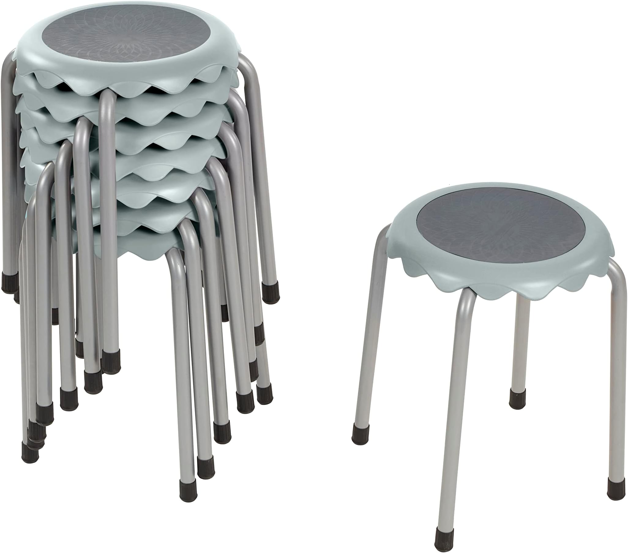 Amazon.com: GOFLAME Stackable Bamboo Stools Set of 4, Leisure Seat ...