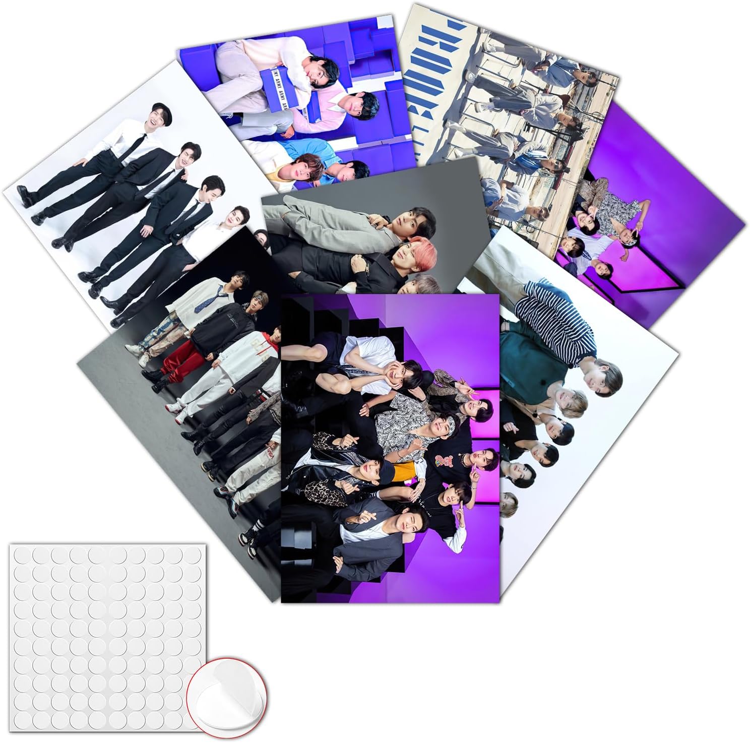 Amazon.com: Pounchi Kpop Posters (8 Pcs with Glue Dots) 11.2" x 16.5 ...