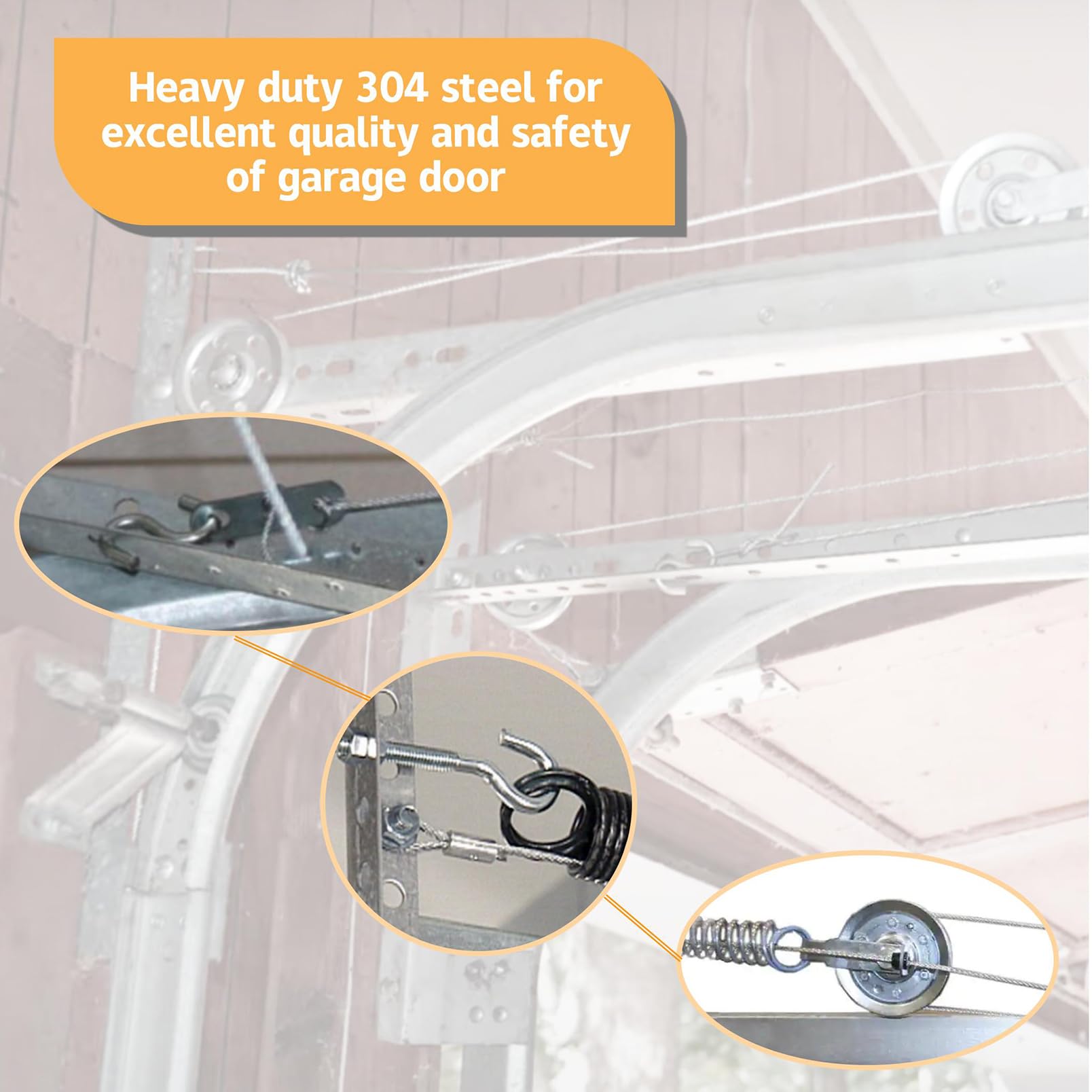 Snapklik.com : LAJIAOZ Garage Door Cable And Pulley Replacement Kits ...