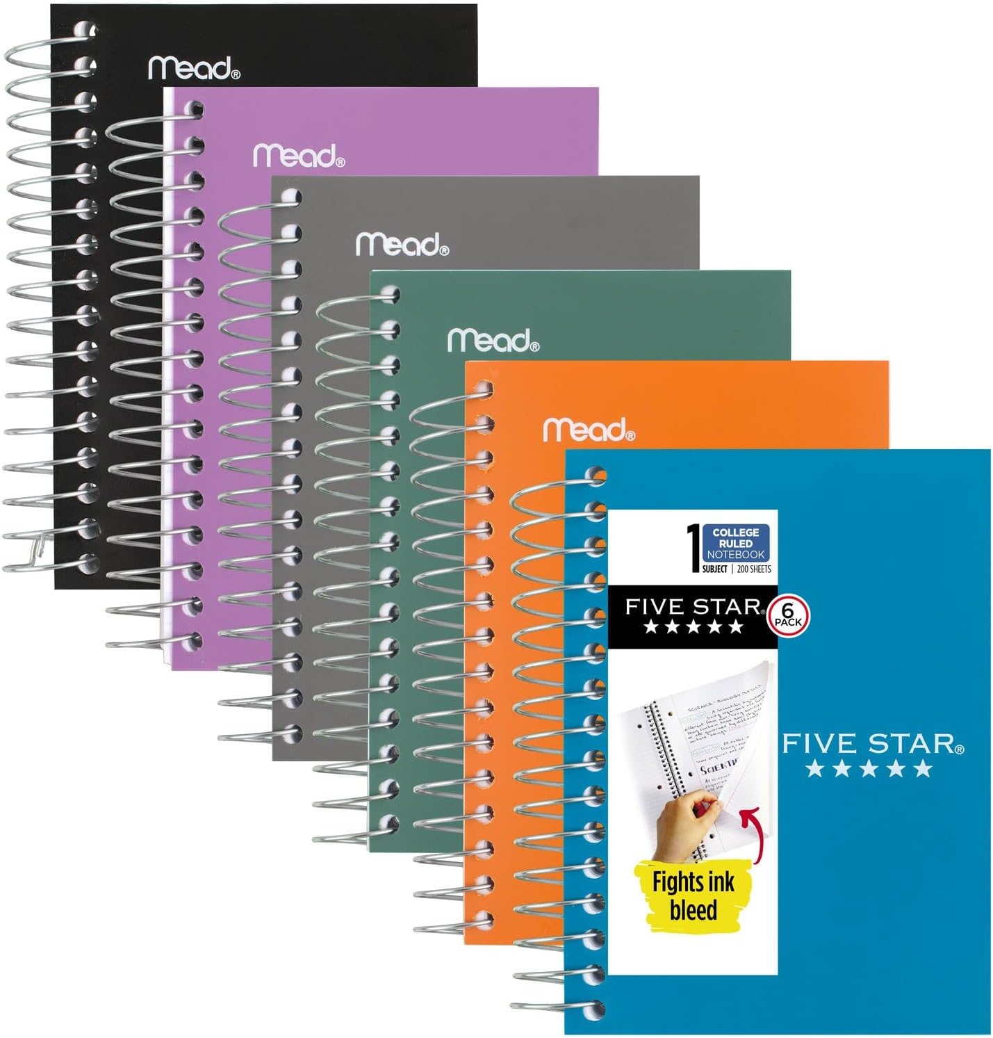Amazon.com : Mead Five Star Notebook + Study App - 5 Subject Notebook ...