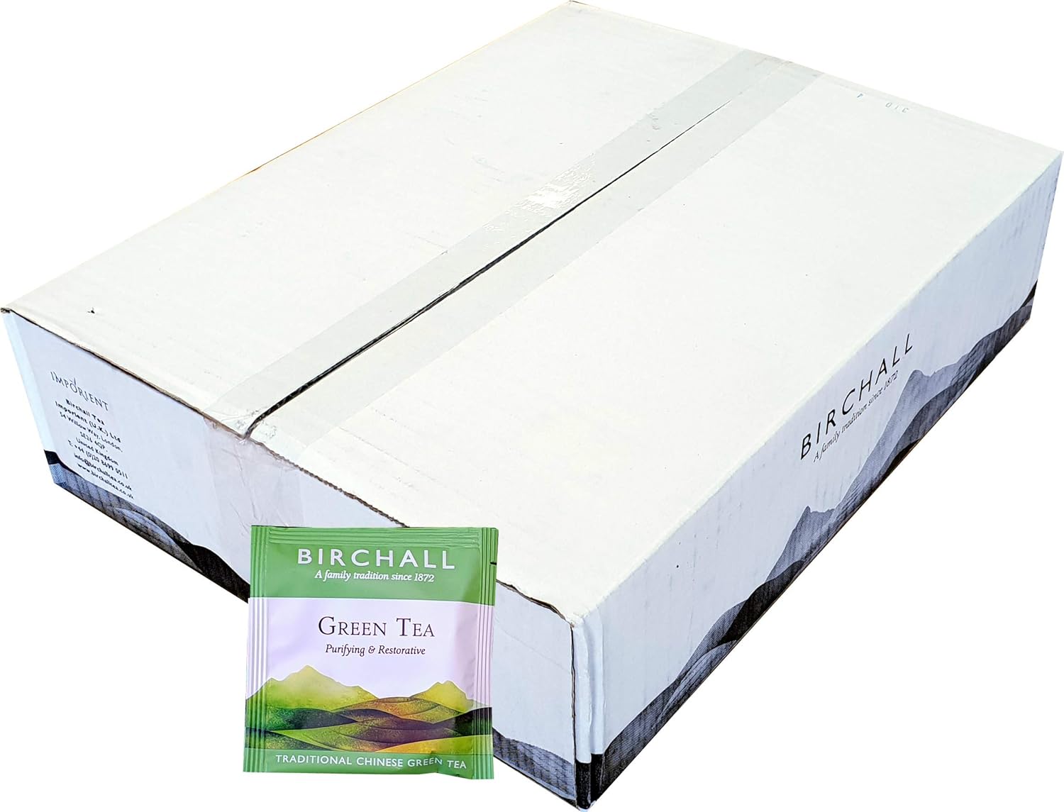 Birchall Tea - Green Tea - Box of 200 Enveloped Plant-Based Prism Tea ...