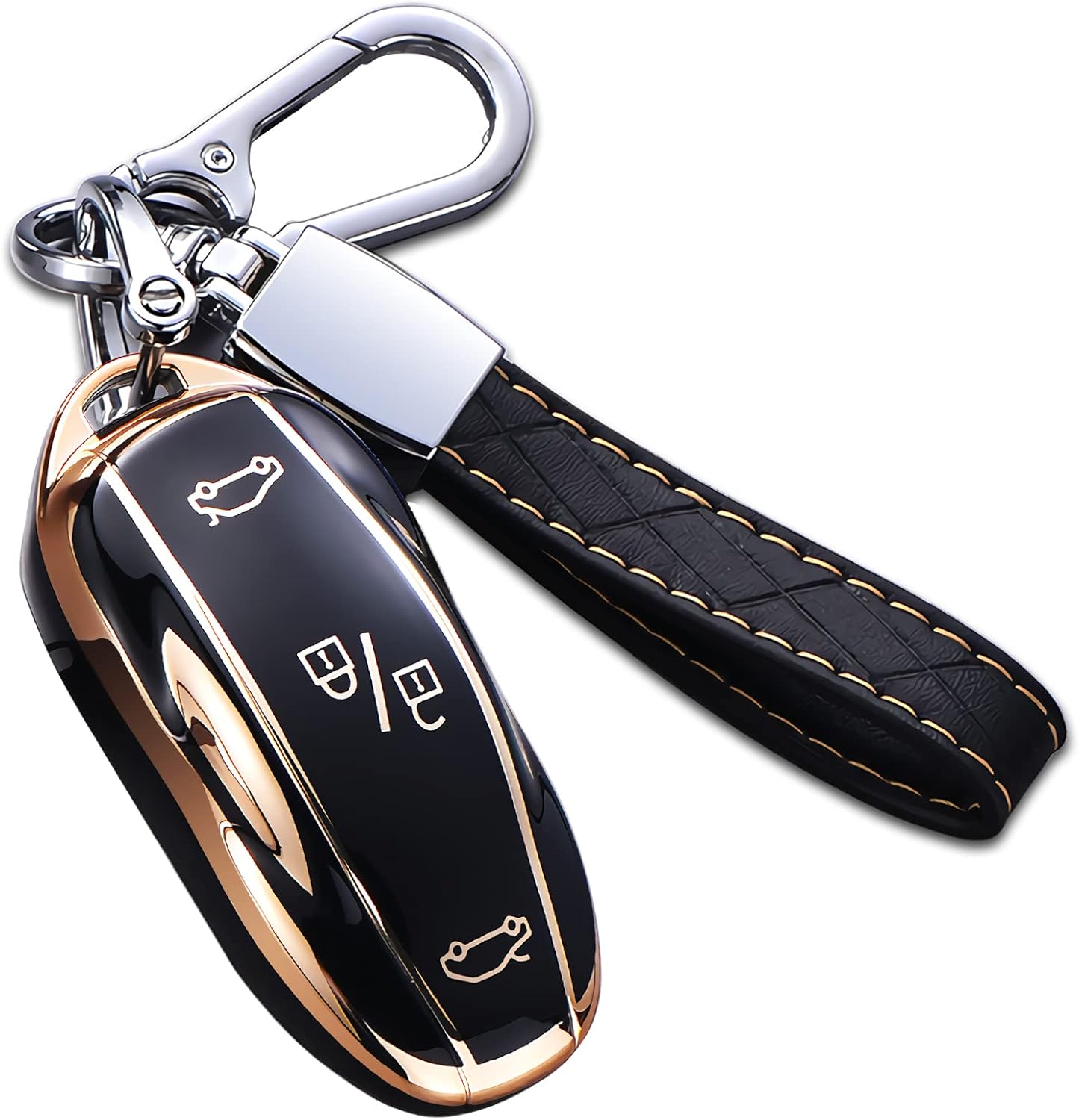Amazon.com: Cacacar for Tesla Model X Key Fob Cover with Keychain, Full ...
