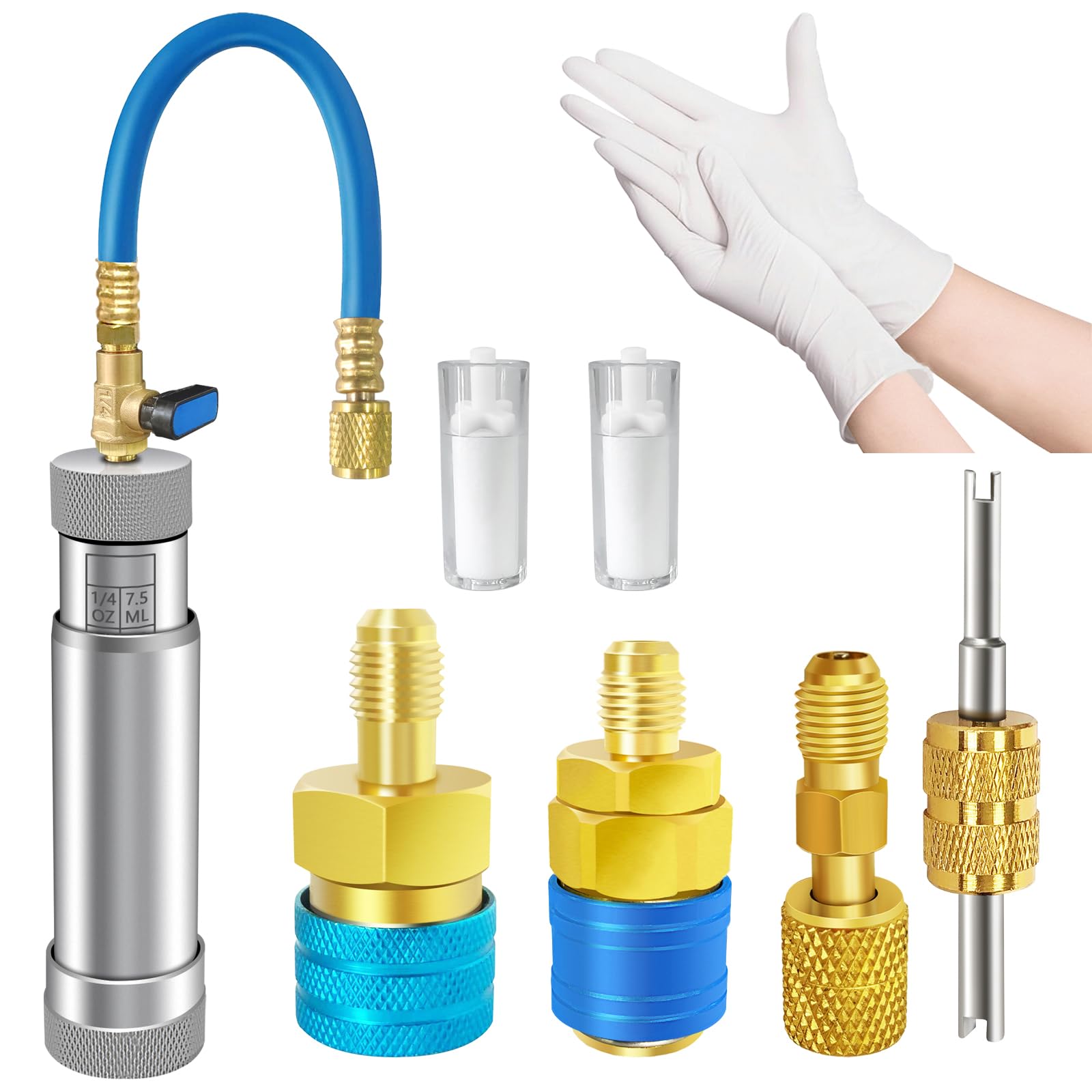 Amazon.com: AC Dye Injector with Shut-Off Valve, AC Oil Injector for ...