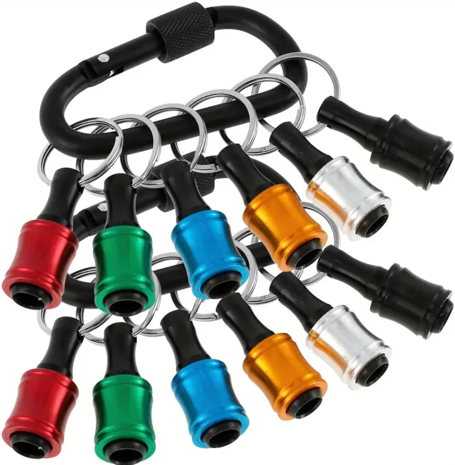 Bahagia Bit Holder Keychain 12pcs - 1/4 inch Hex Shank Bit Holders ...
