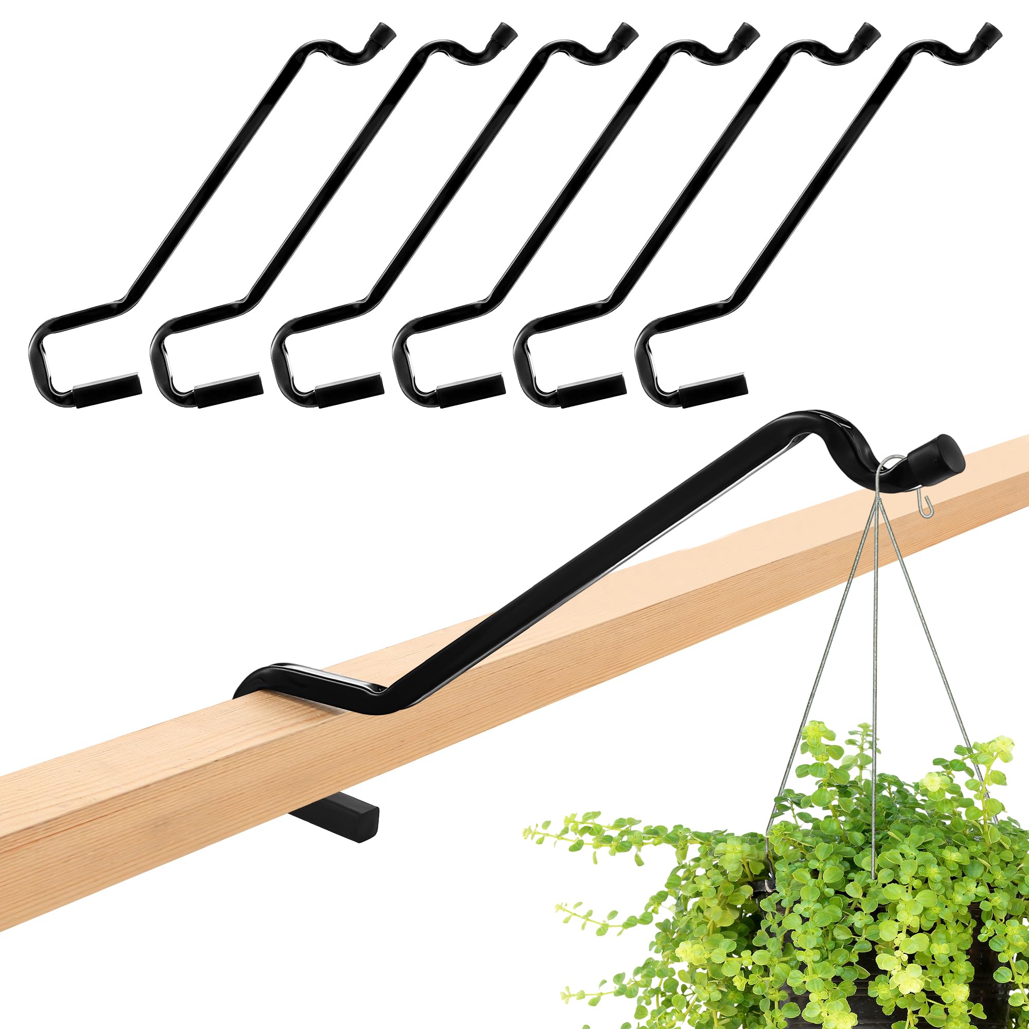 Amazon.com: Enhon 6 Pack Deck Rail Plant Hook, Bolded Deck Railing ...