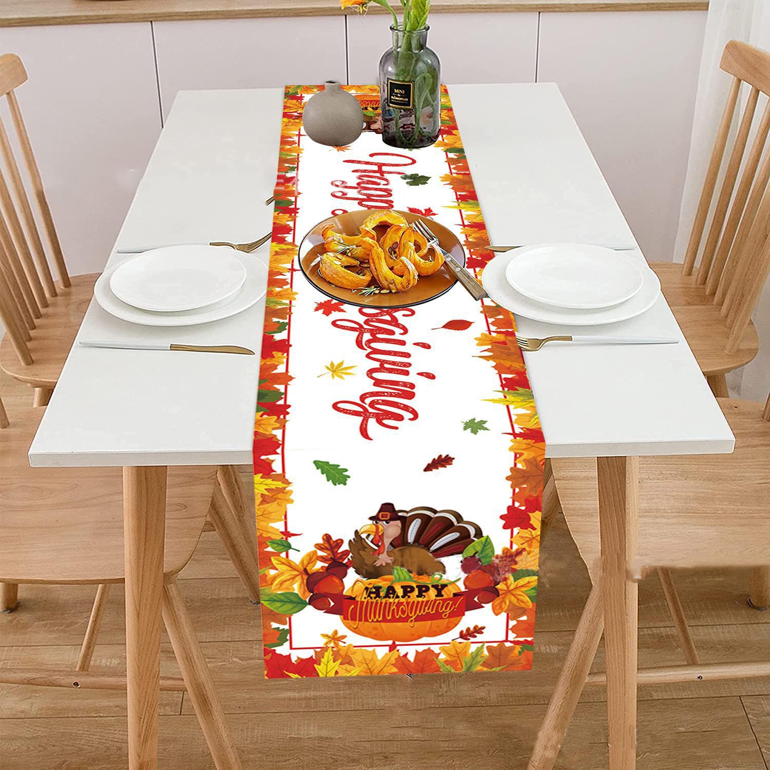 Amazon.com: Thanksgiving Table Runner 12 x 70'' Happy Thanksgiving ...
