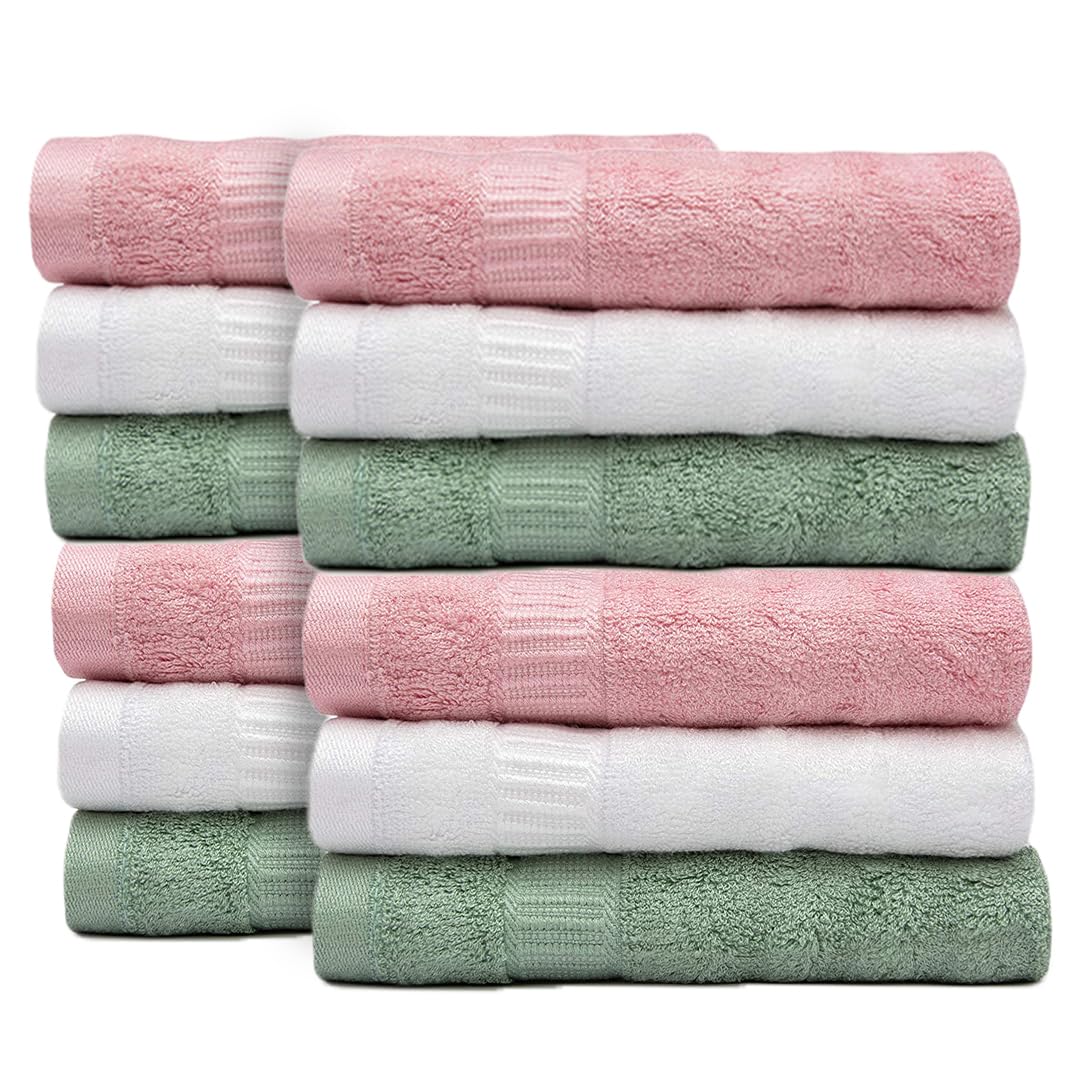 Mush Bamboo Face Towel Set | 550 GSM| Soft Absorbent Small Towels for ...