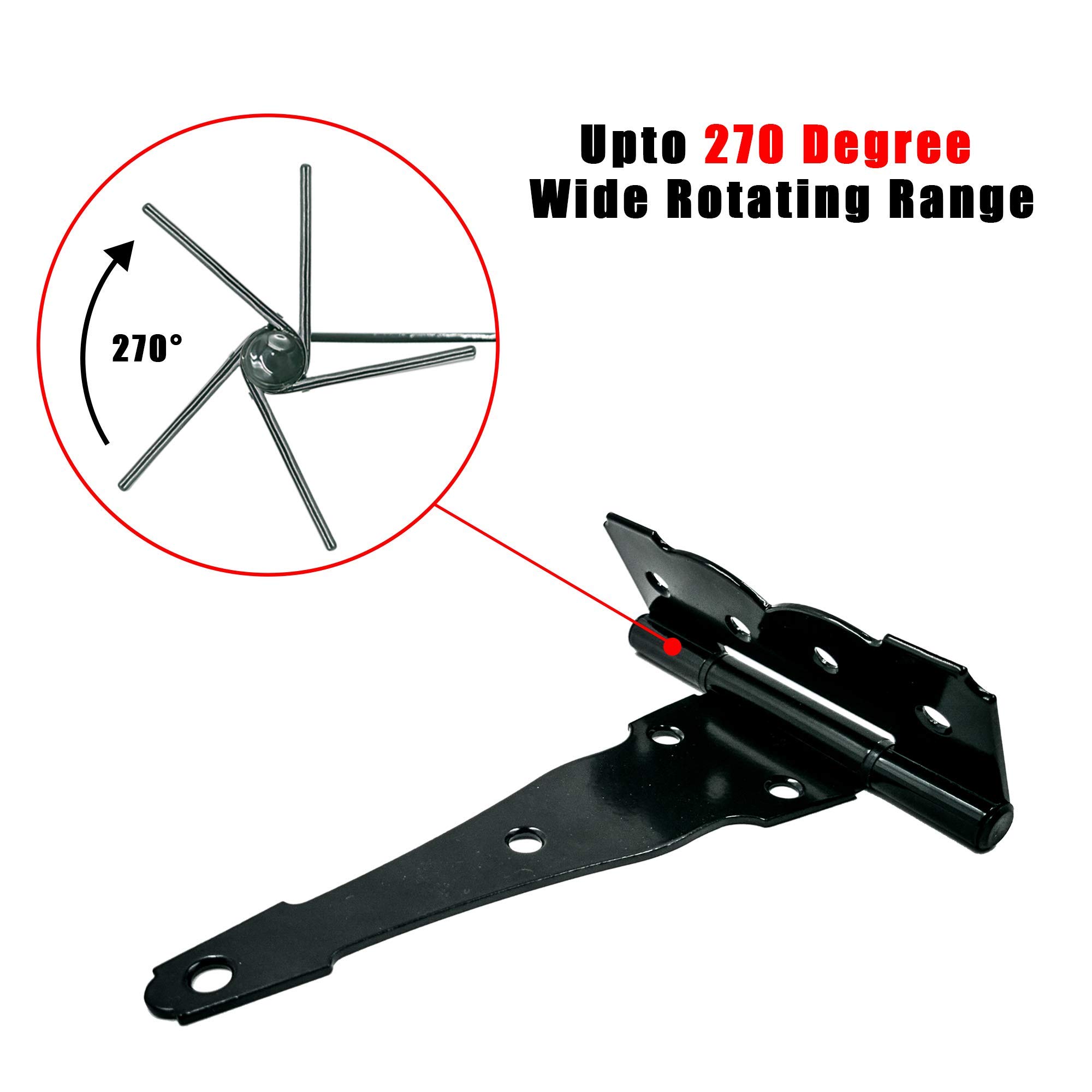 Snapklik.com : HLMOptimo 8 Inch Strap Hinges - Heavy Duty, Rustproof ...