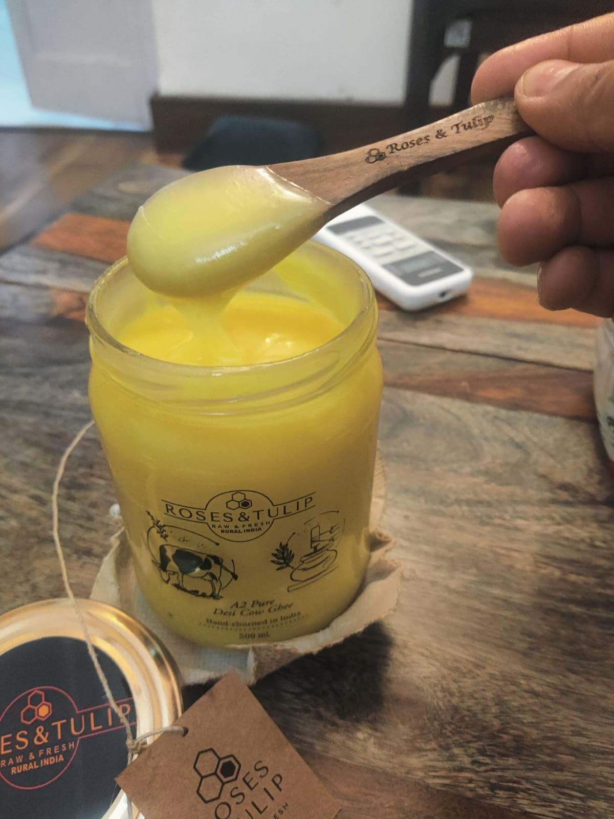 Roses & Tulip A2 Cow Ghee | Bilona Method | Curd Churned | Yellow ...