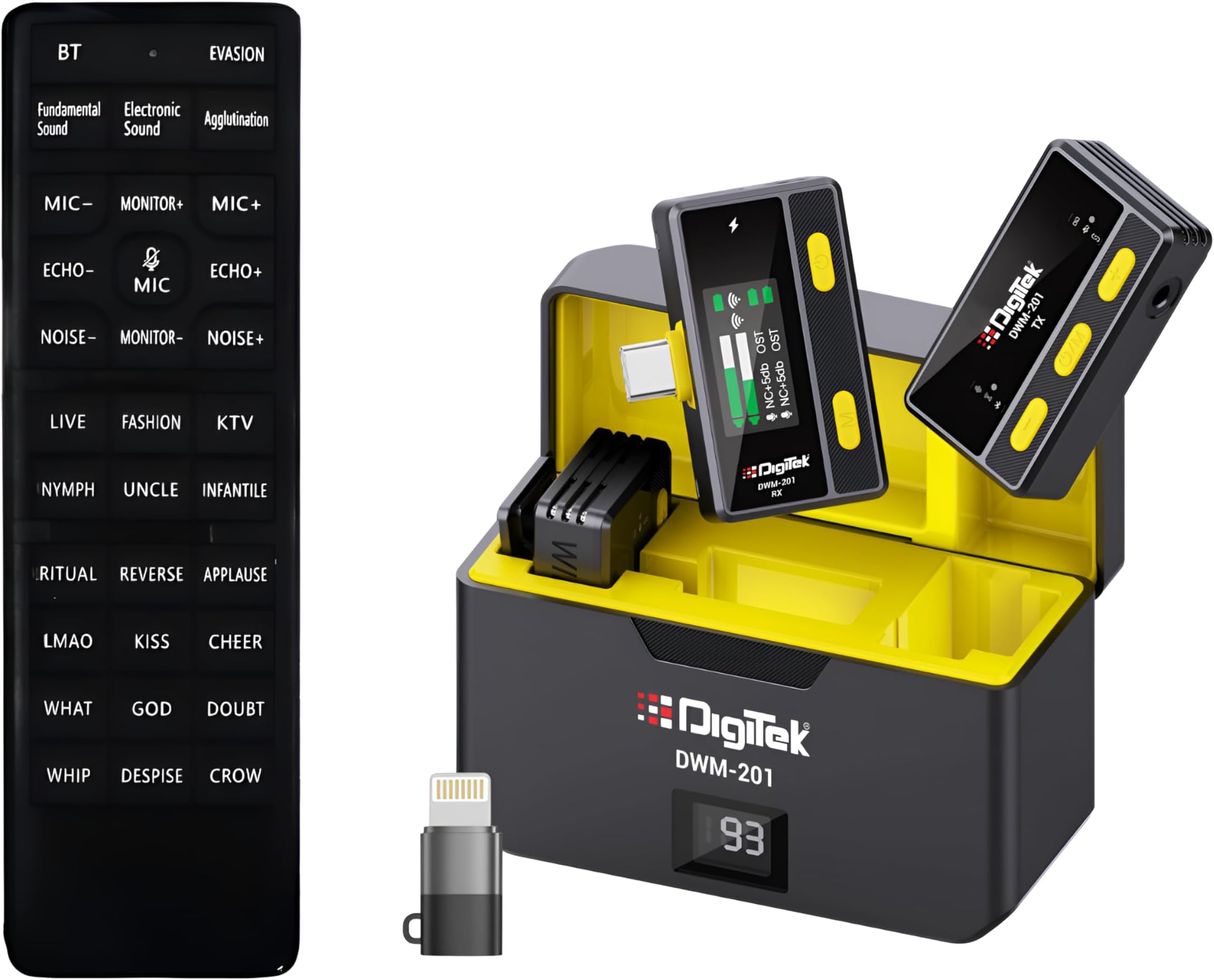 Digitek® DWM-117 Wireless Microphone with Magnetic Transmitters & Type ...