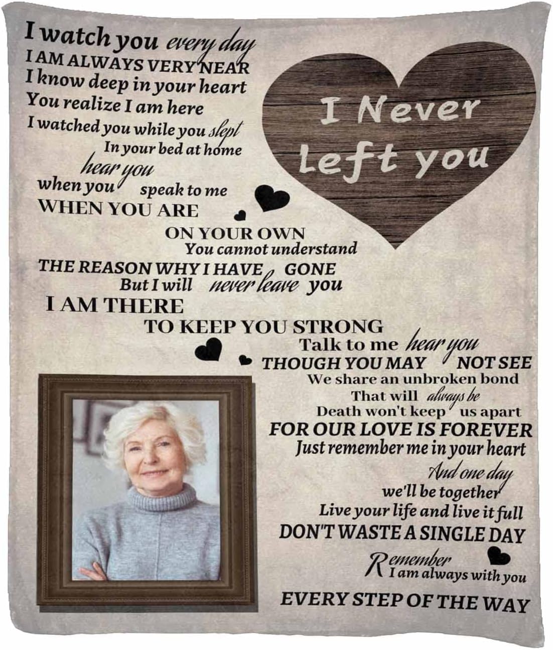 Amazon.com: Vesserd Custom Blanket in Loving Memory, I Am There to Keep ...