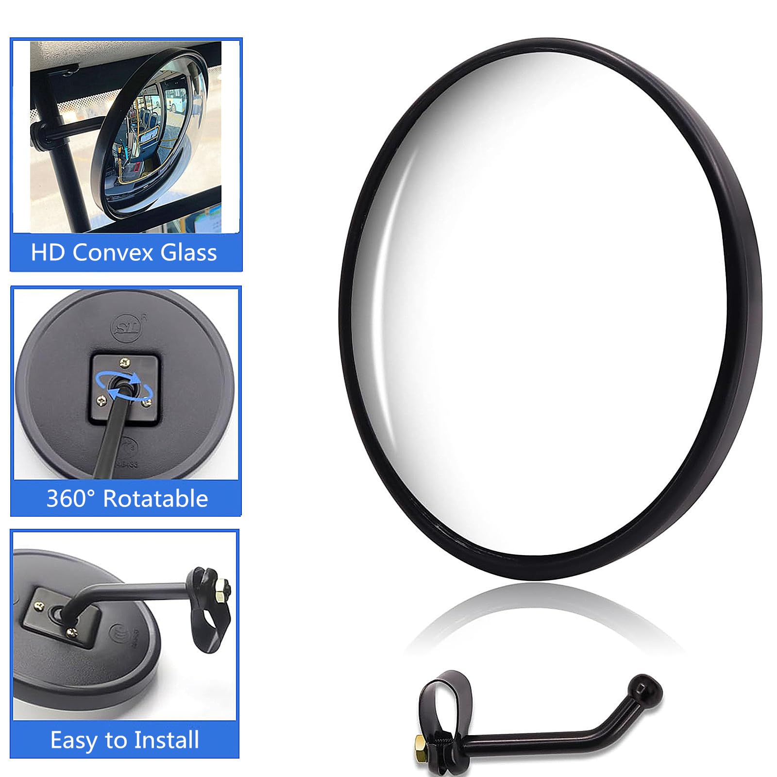 Snapklik.com : Convex Mirror 5.7 Wide Angle Round Corner Mirrors HD ...