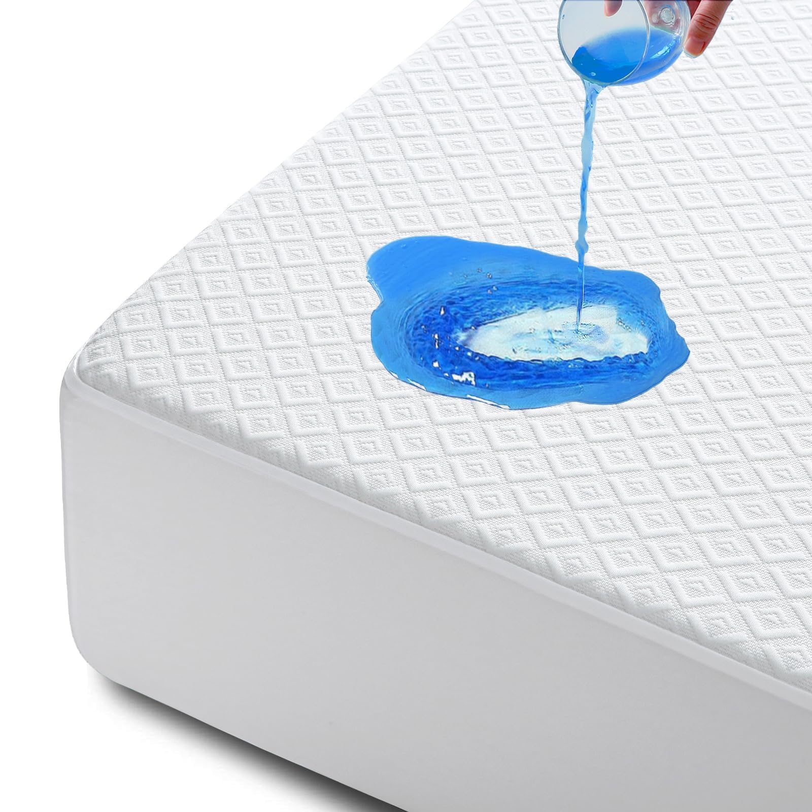 Amazon.com: Premium Mattress Cover Queen Size Bed, Breathable Queen ...